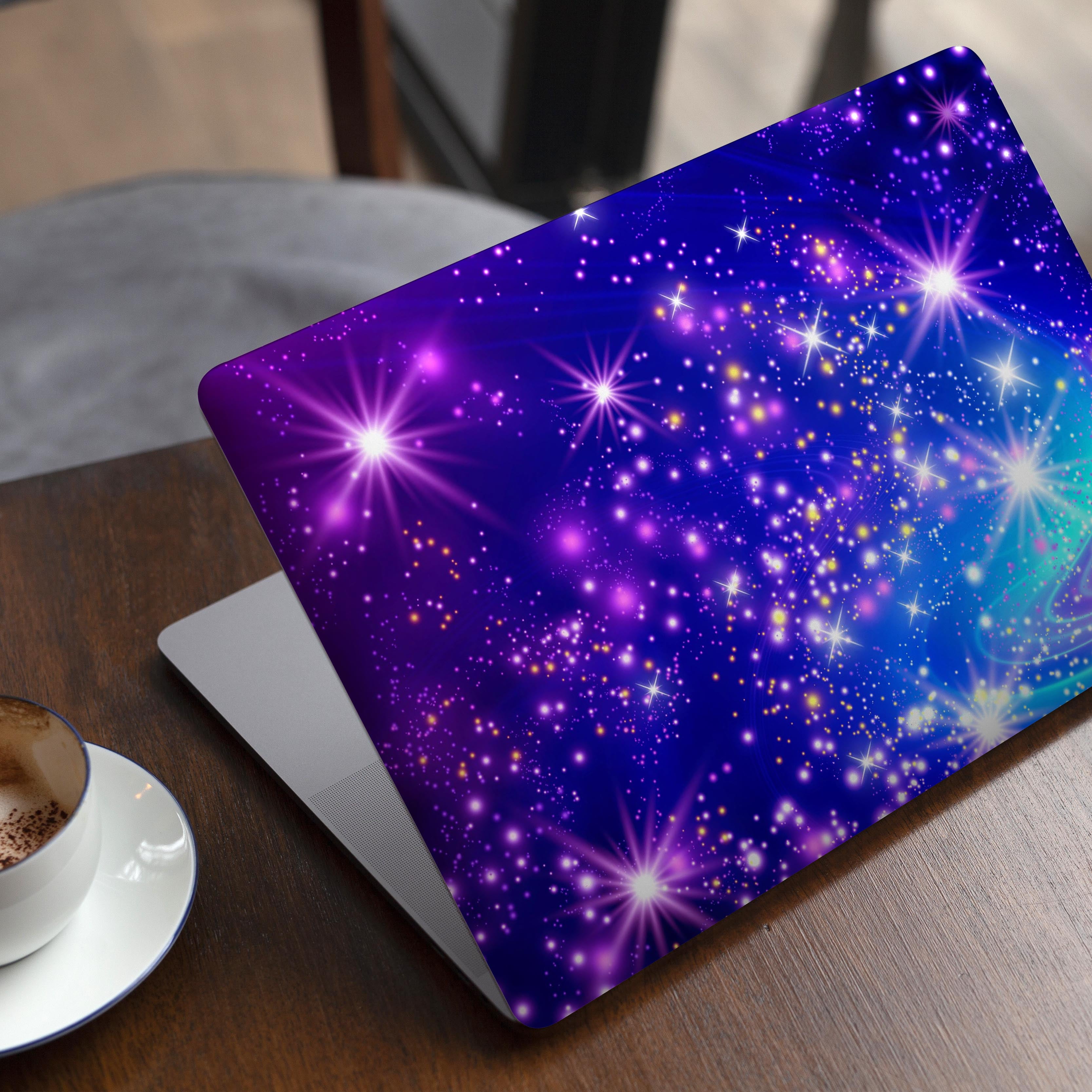 DesignSkinz Glowing Pink & Blue Starry Orbit Full-Body Skin Decal Wrap Cover for MacBook Pro 13 ...