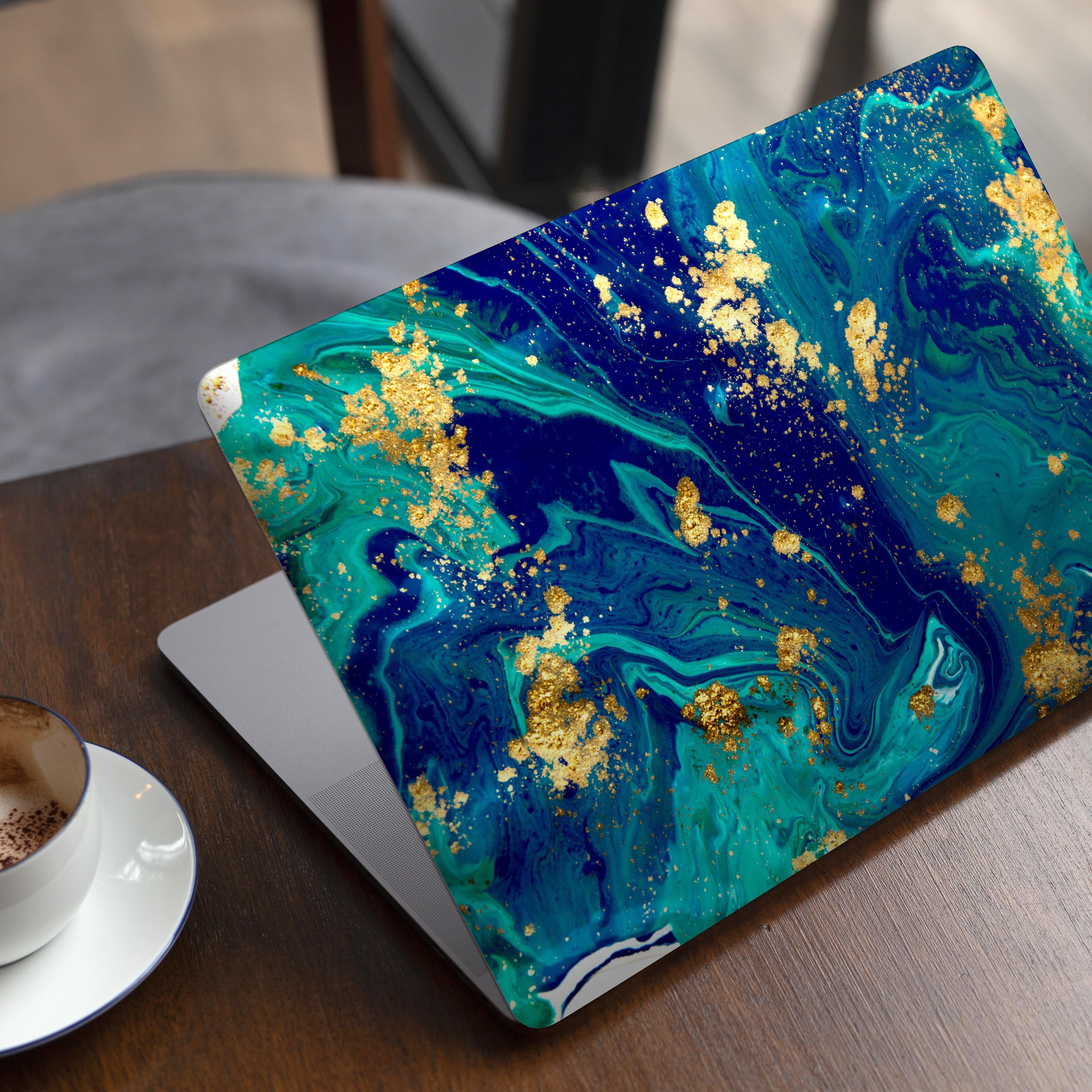 DesignSkinz Gold Flaked Teal Oil Full-Body Skin Decal Wrap Cover for ...