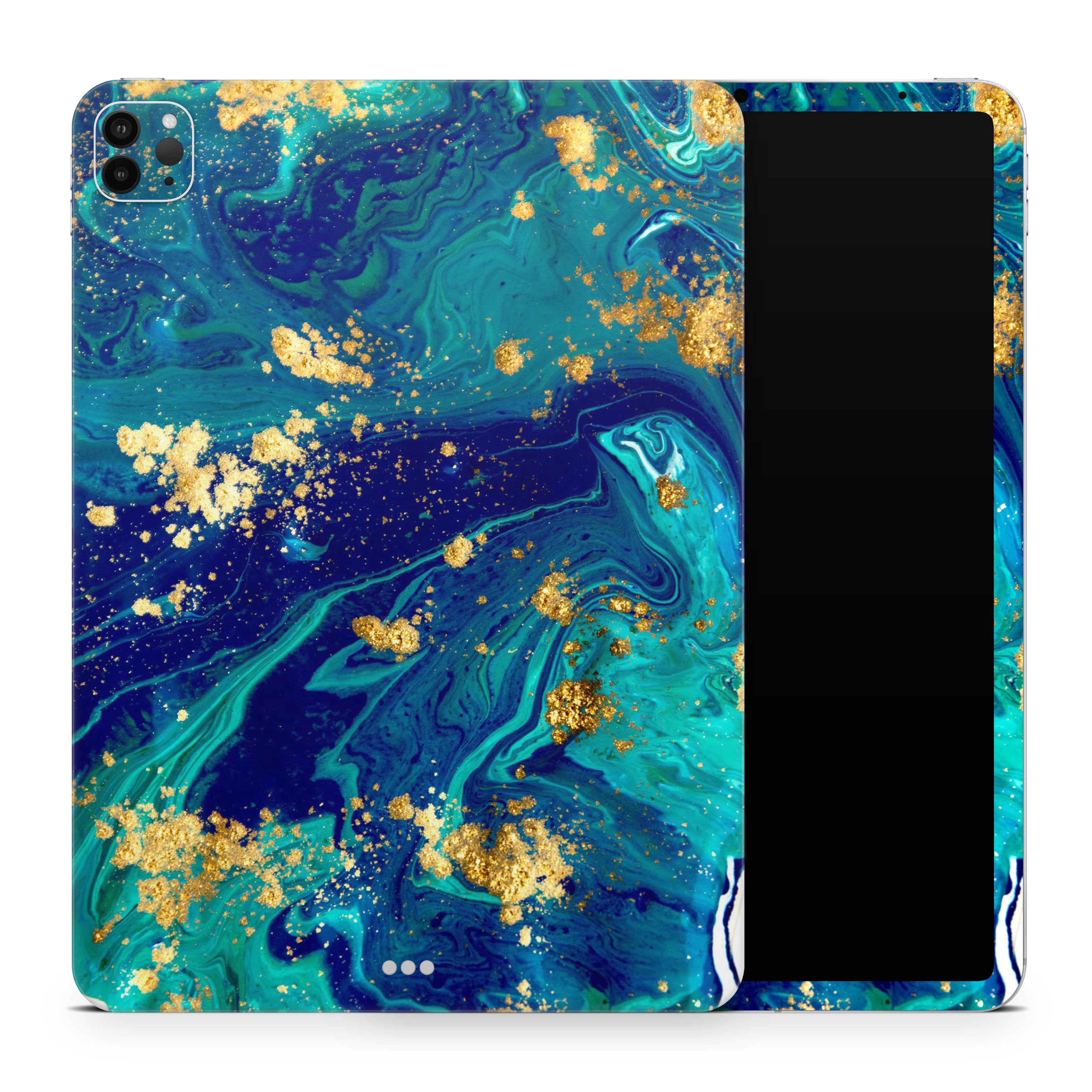 DesignSkinz Gold Flaked Teal Oil Full-Body Skin Decal Wrap Cover for ...