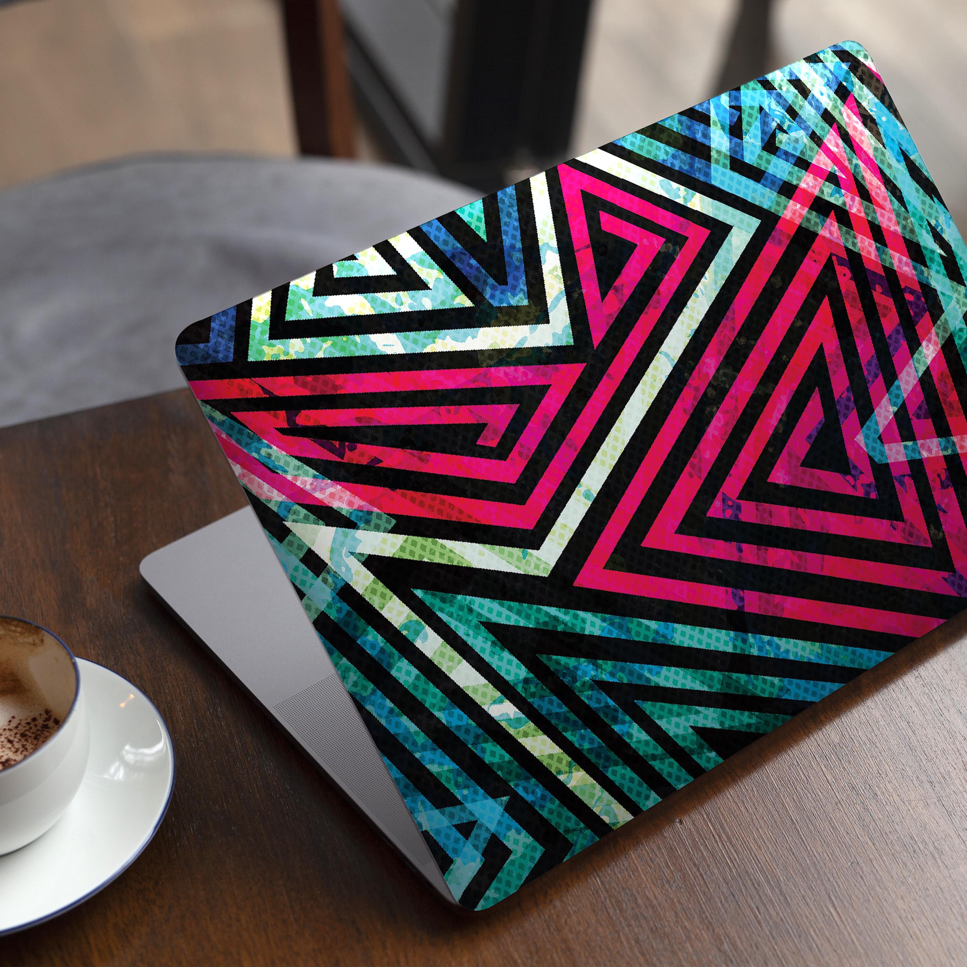 DesignSkinz Grungy Neon Triangular Zig Zag Shapes Full-Body Skin Decal ...