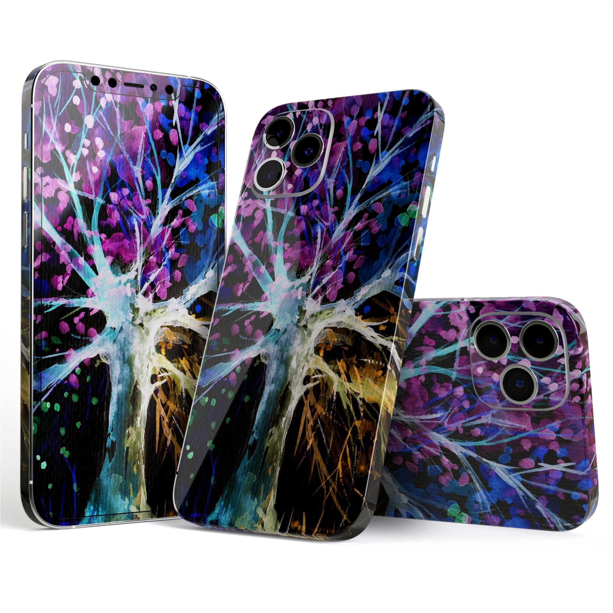 DesignSkinz Inverted Abstract Colorful WaterColor Vivid Tree Full-Body ...