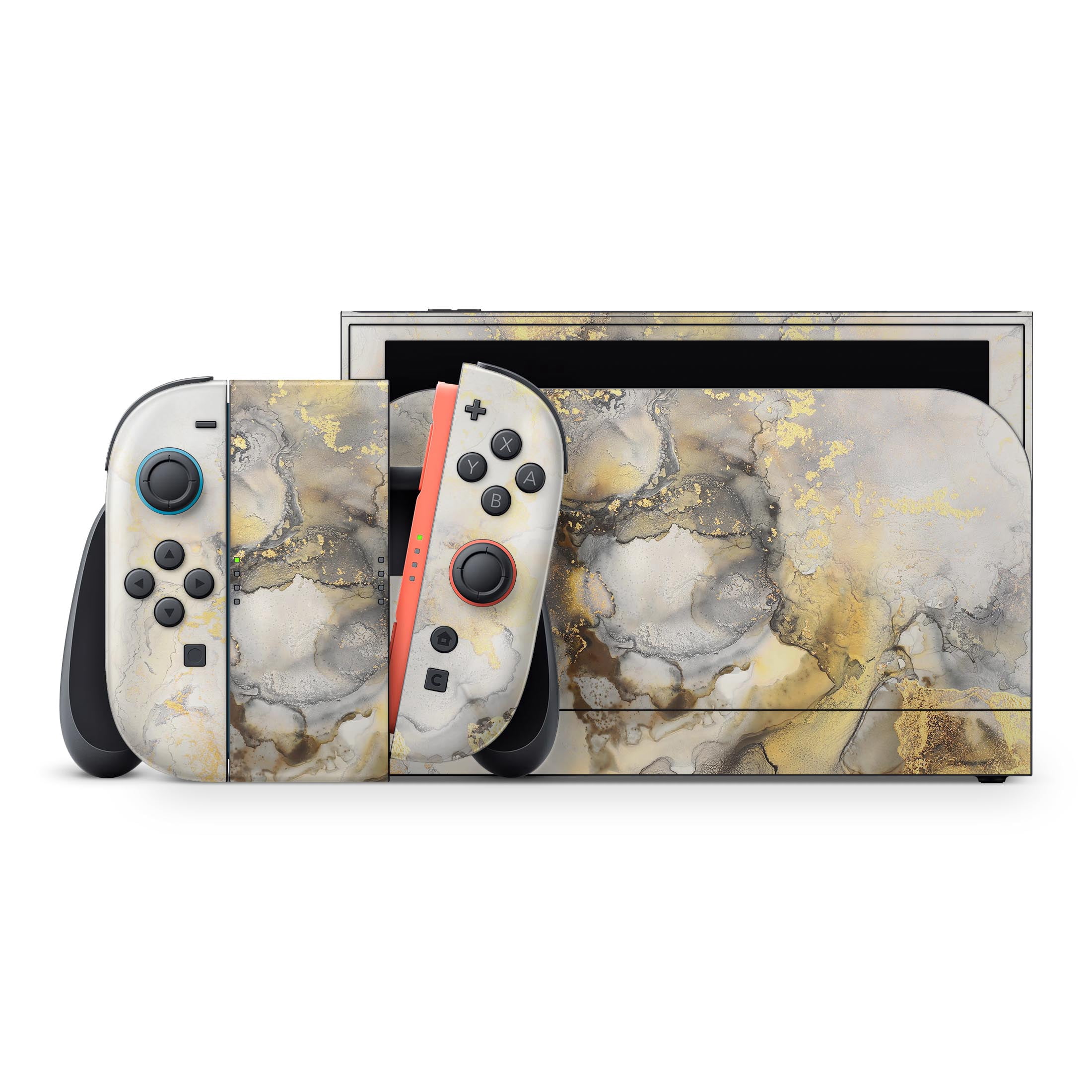 DesignSkinz Luxury Marble Abstract Gold and Grays V2 Full-Body Skin ...