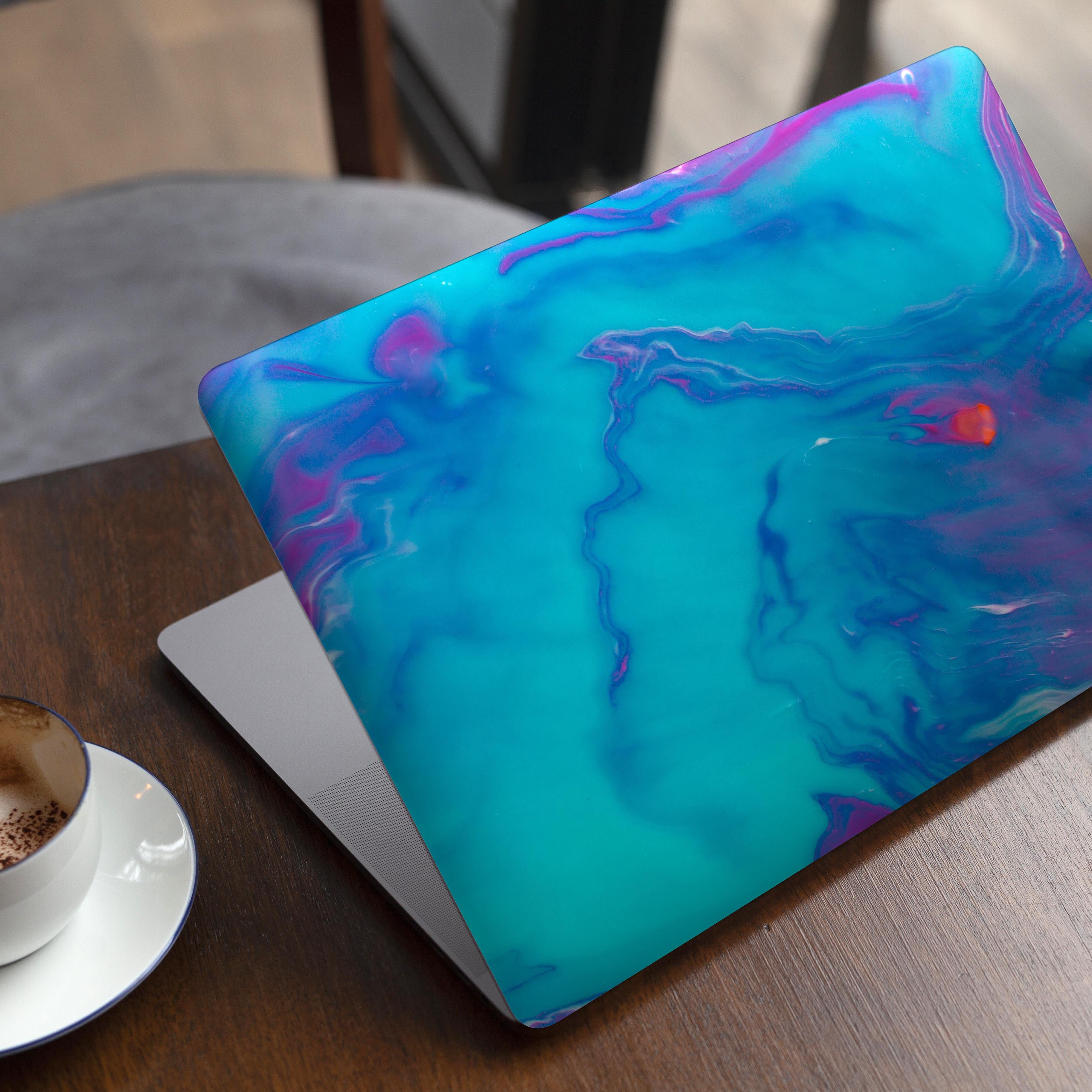 DesignSkinz Marbleized Ocean Blue Full-Body Skin Decal Wrap Cover for ...