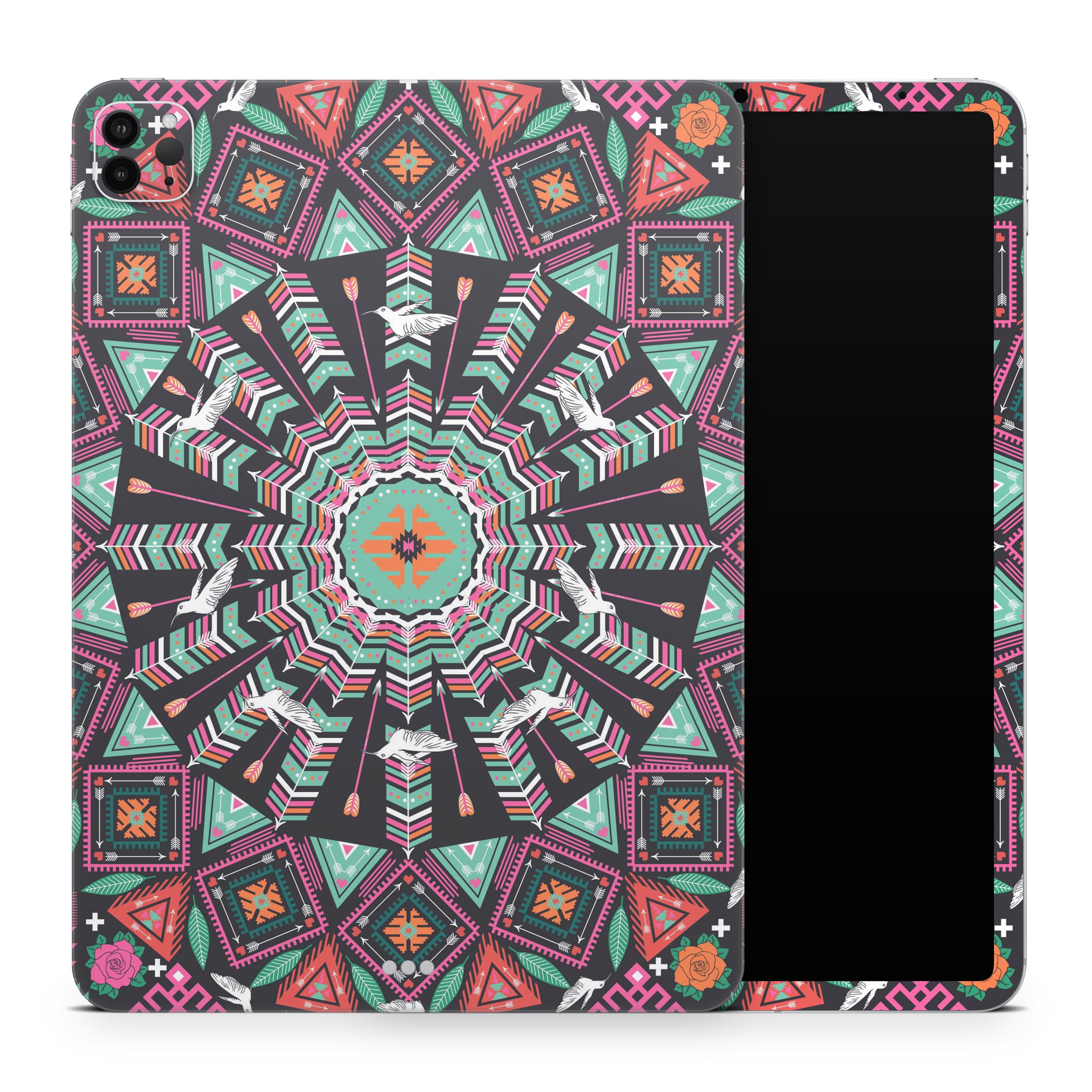 DesignSkinz Mirrored Coral and Colored Vector Aztec Pattern Full-Body ...