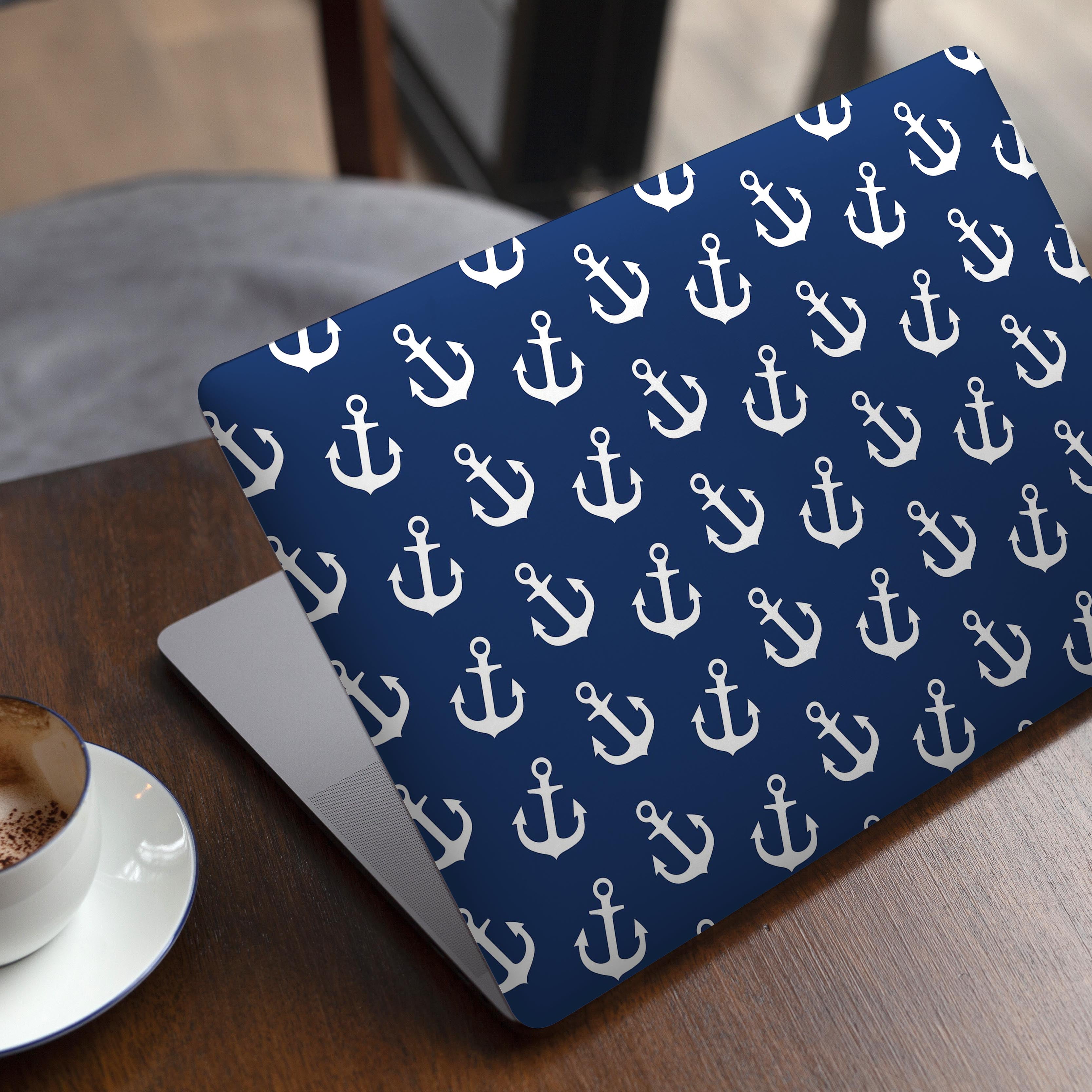 DesignSkinz Navy and White Micro Anchors Full-Body Skin Decal Wrap ...