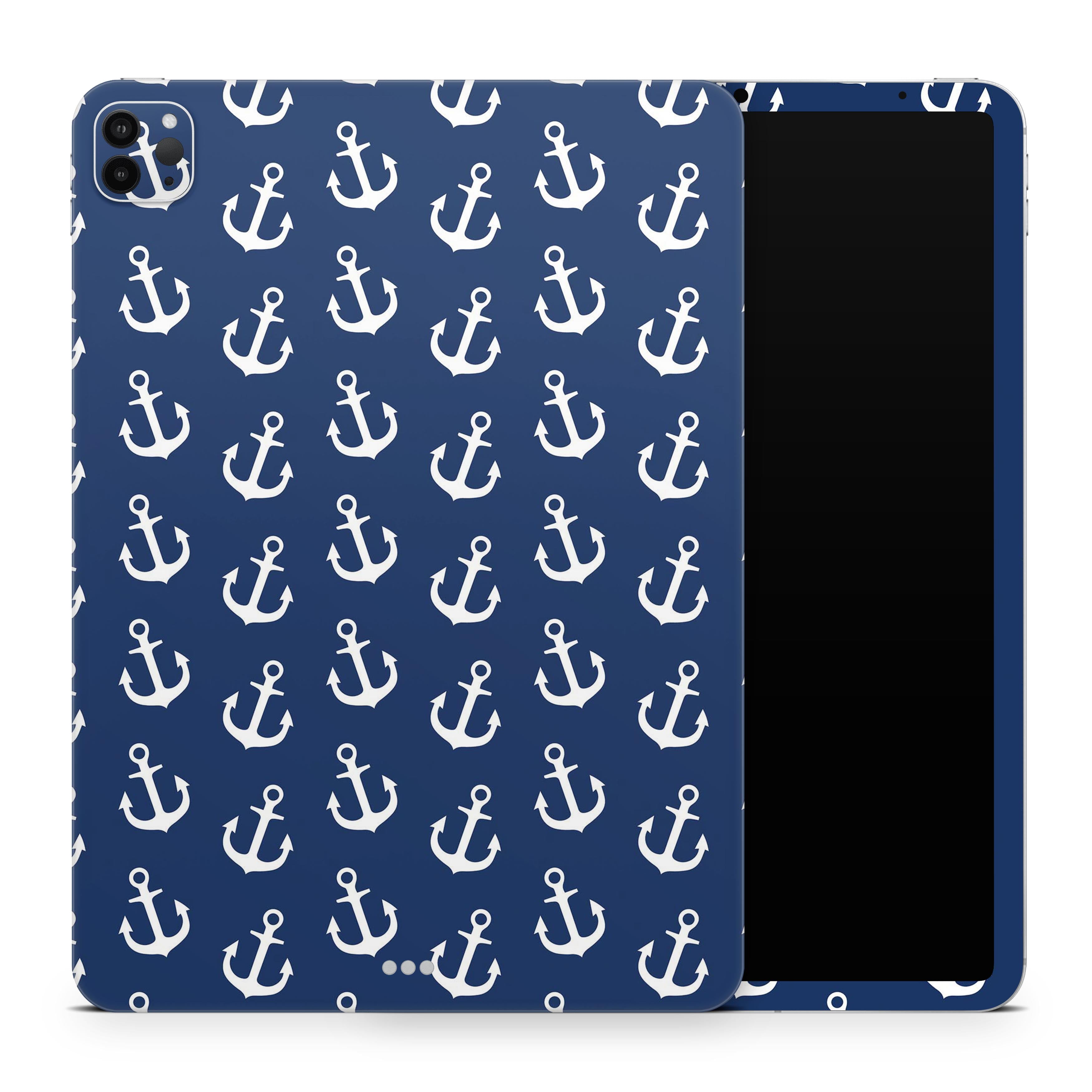 DesignSkinz Navy and White Micro Anchors Full-Body Skin Decal Wrap ...