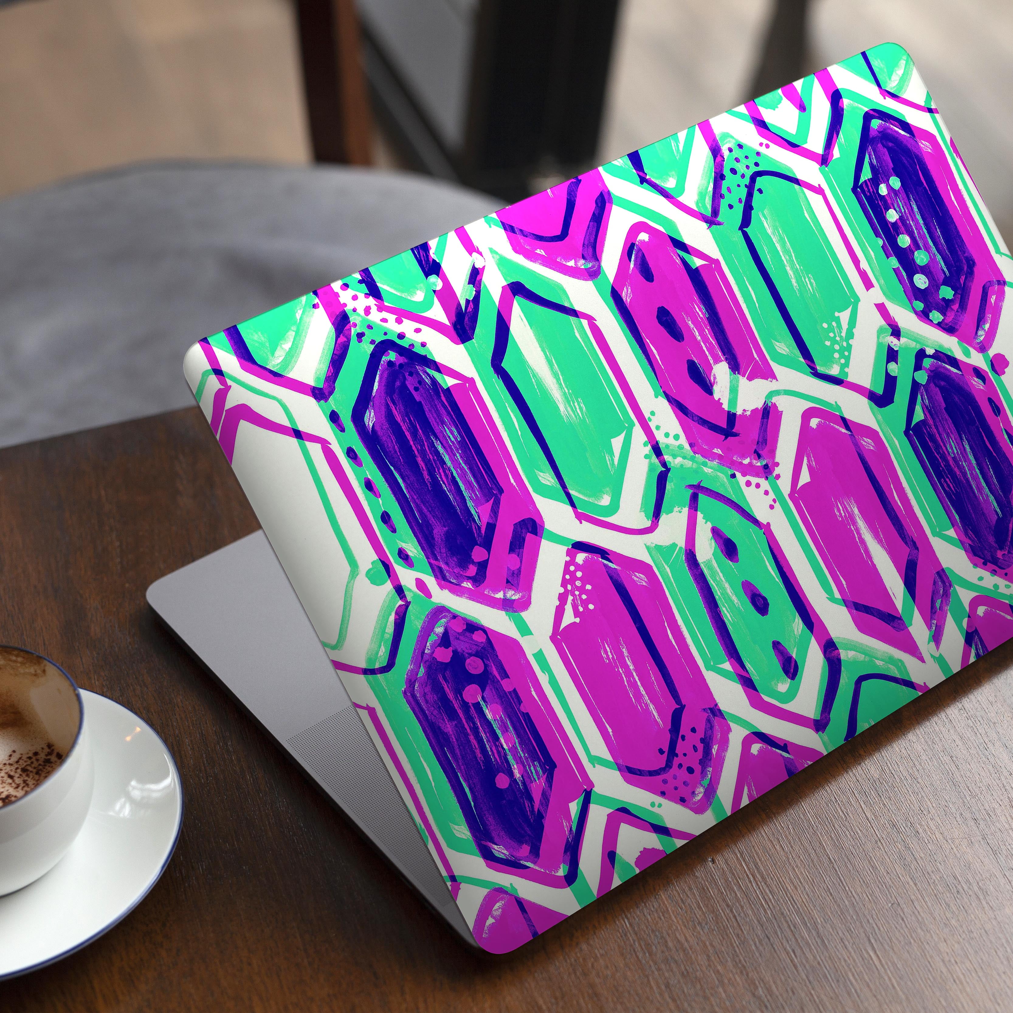 DesignSkinz Neon Blurry Hexagons Full-Body Skin Decal Wrap Cover for ...
