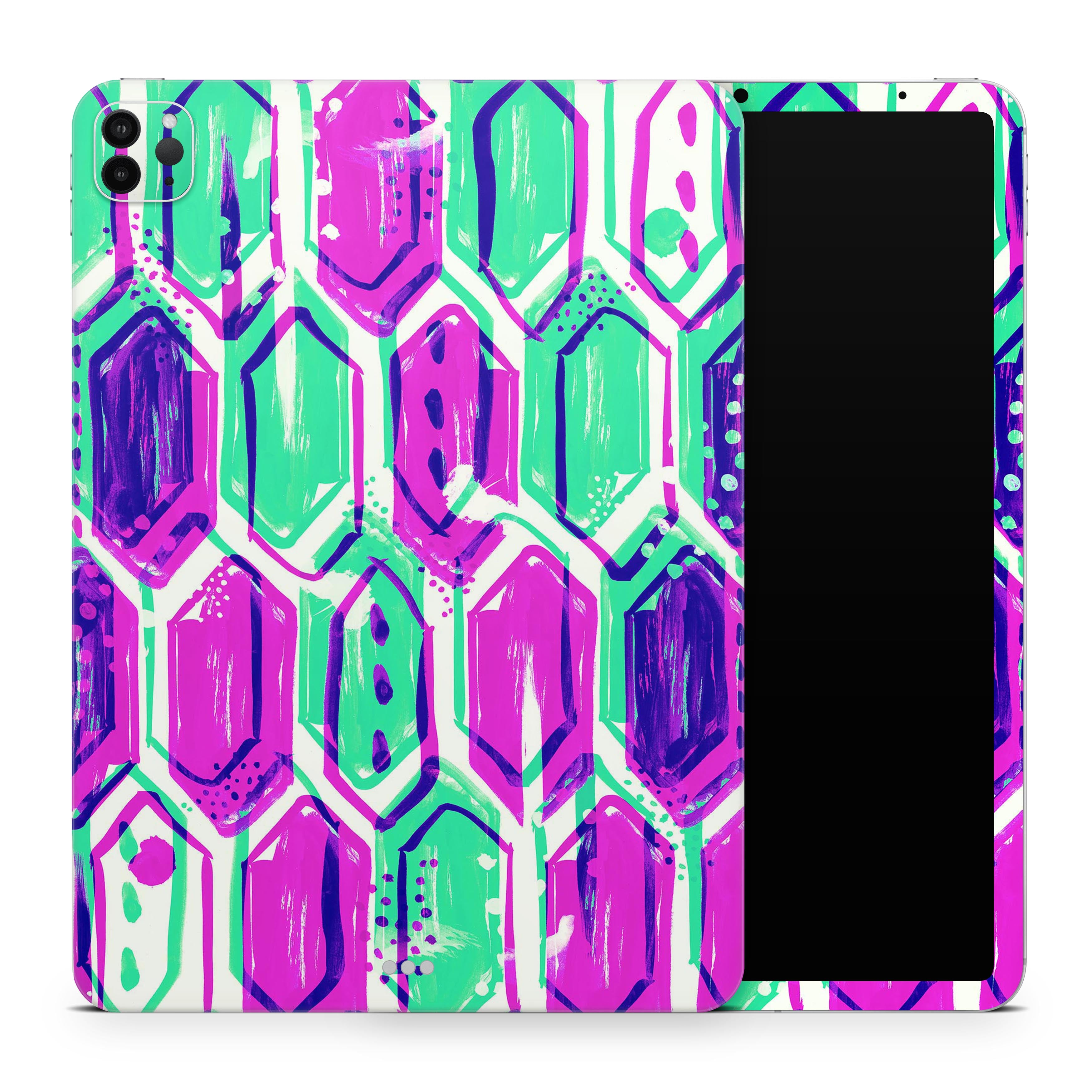 DesignSkinz Neon Blurry Hexagons Full-Body Skin Decal Wrap Cover for iPad Mini 3 (A1599/A1560 ...