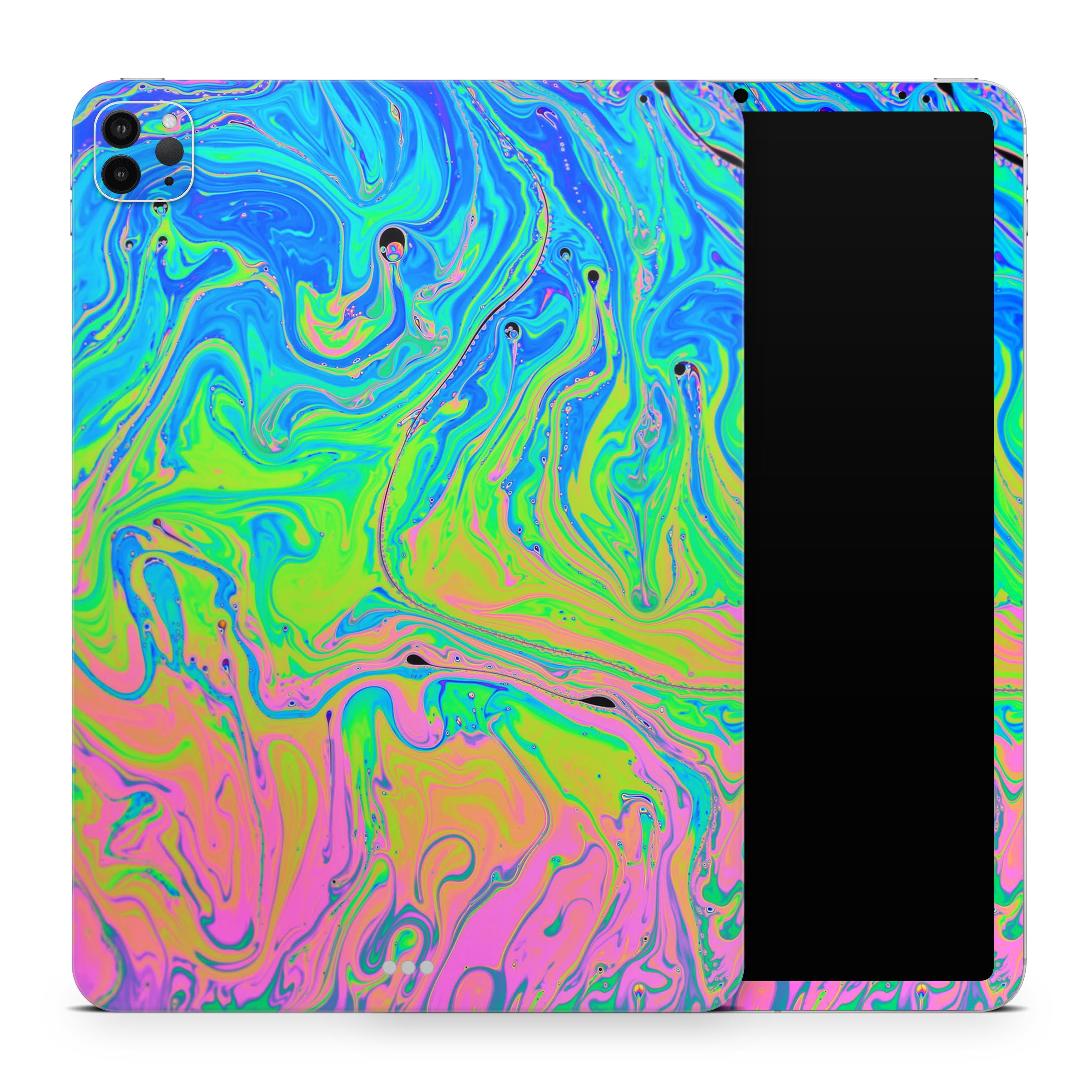 DesignSkinz Neon Color Swirls Full-Body Skin Decal Wrap Cover for iPad ...