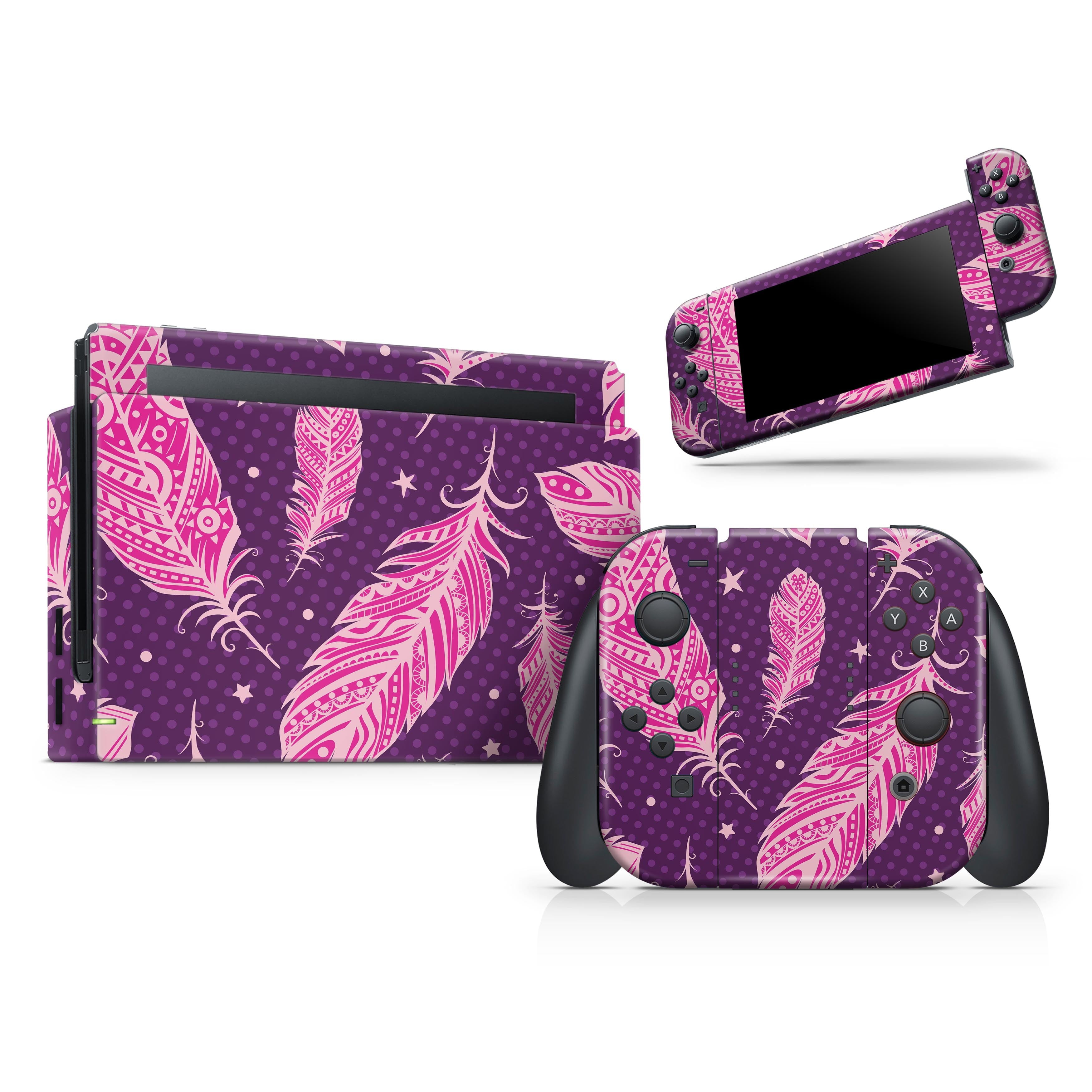 DesignSkinz Pink Aztec Feather Galore Full-Body Skin Decal Wrap Cover ...