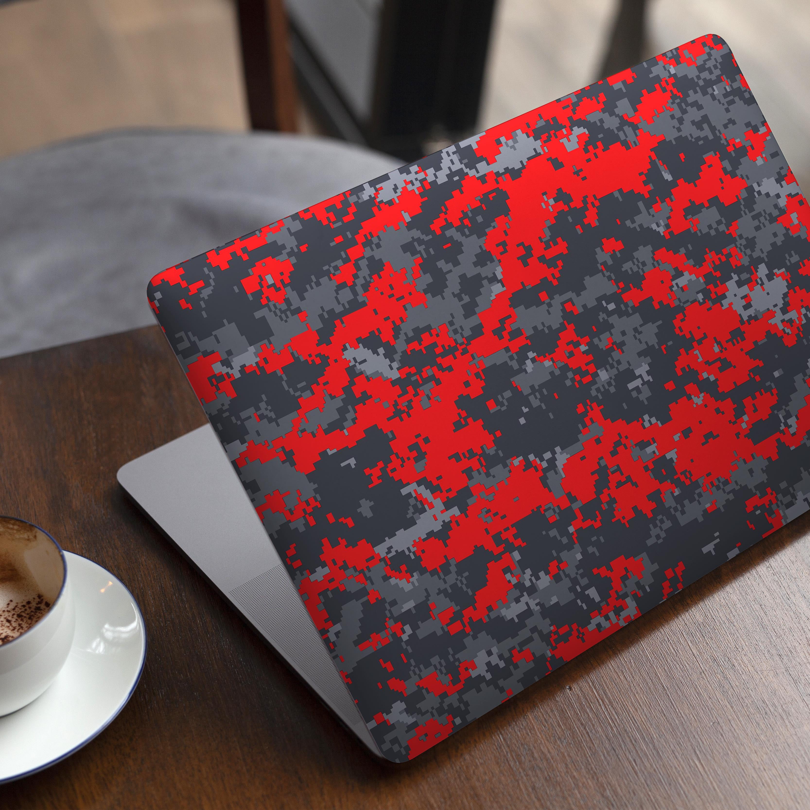 DesignSkinz Red and Gray Digital Camouflage Full-Body Skin Decal Wrap ...
