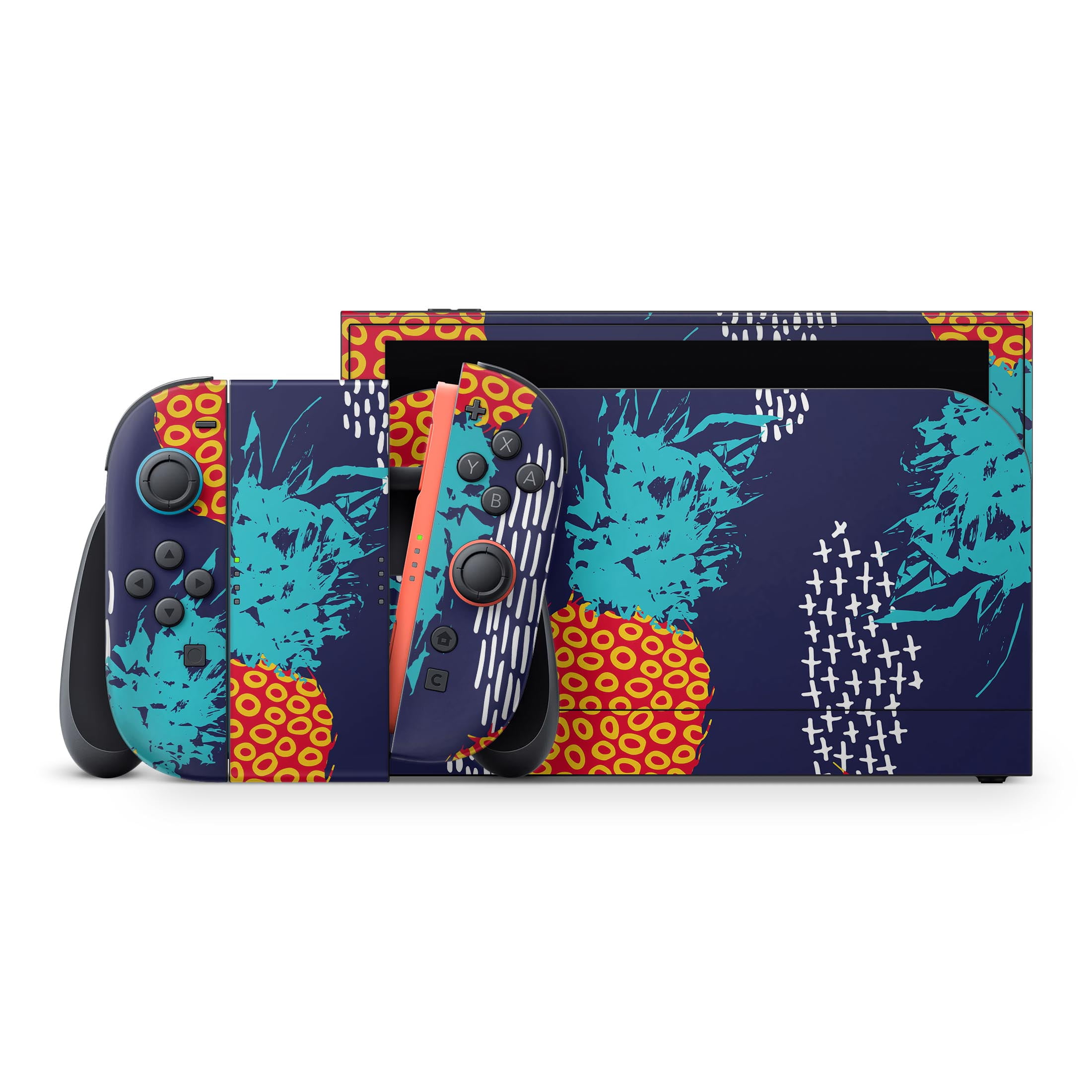DesignSkinz Retro Summer Pineapple v4 Full-Body Skin Decal Wrap Cover for Nintendo Switch 2 ...