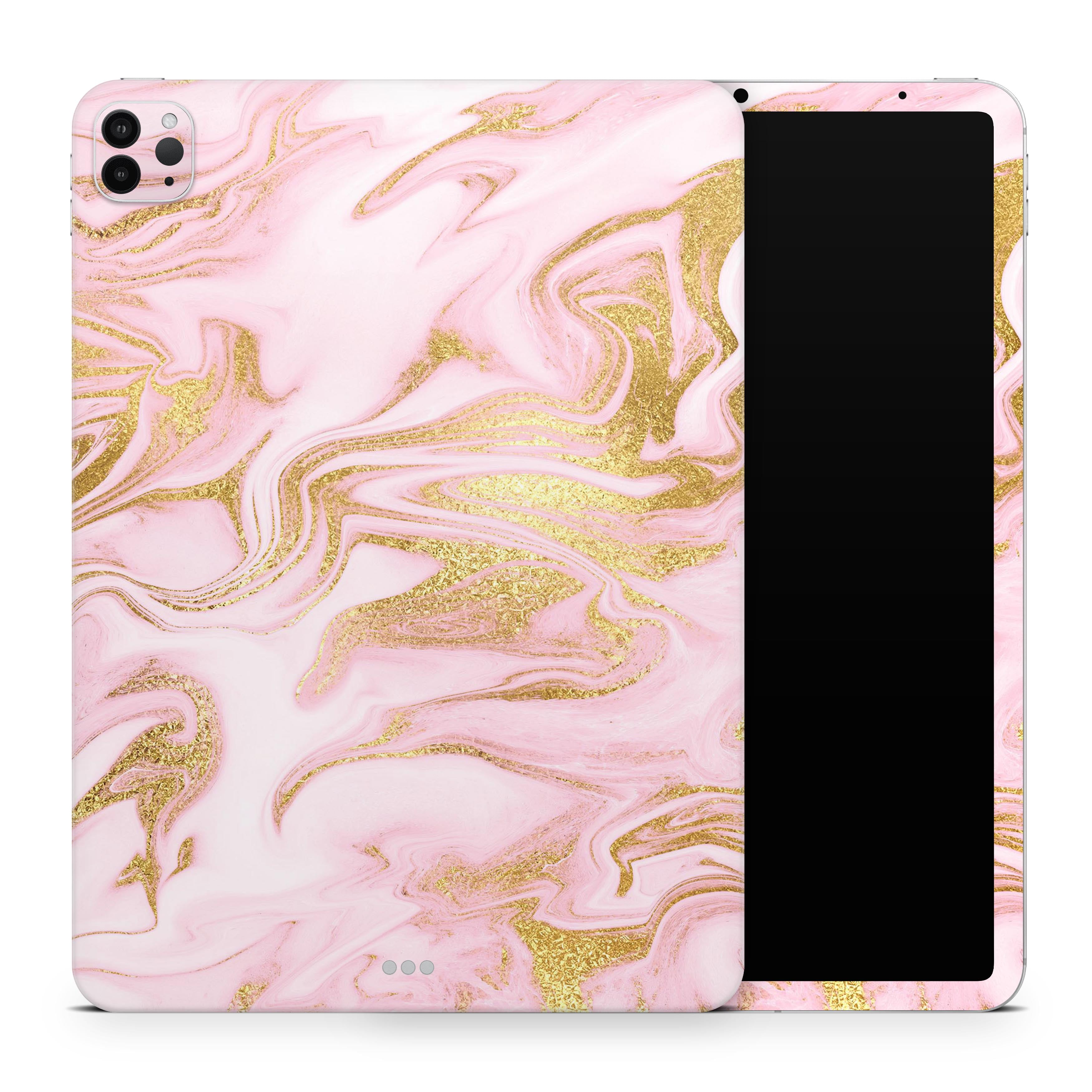 DesignSkinz Rose Pink Marble & Digital Gold Frosted Foil V11 Full-Body ...