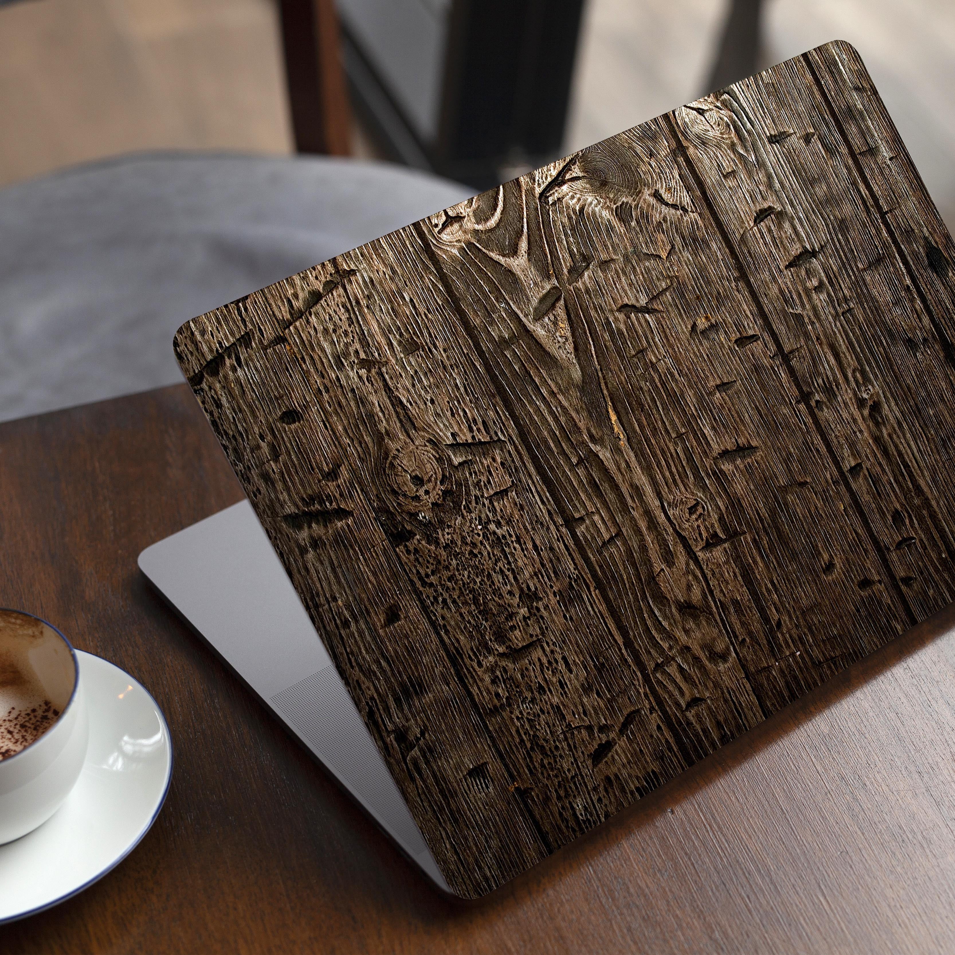 DesignSkinz Rough Textured Dark Wooden Planks Full-Body Skin Decal Wrap ...