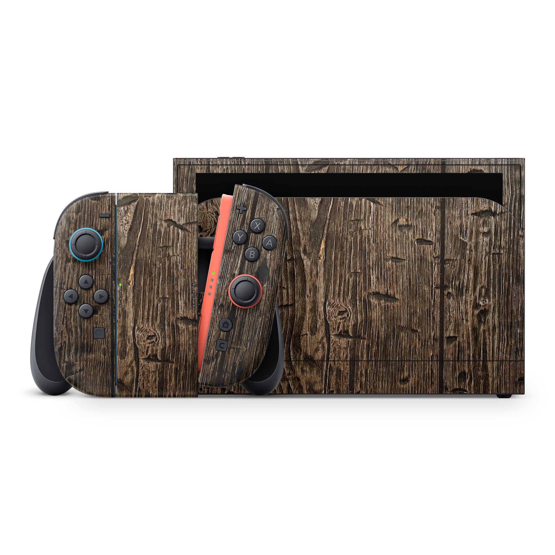 DesignSkinz Rough Textured Dark Wooden Planks Full-Body Skin Decal Wrap ...