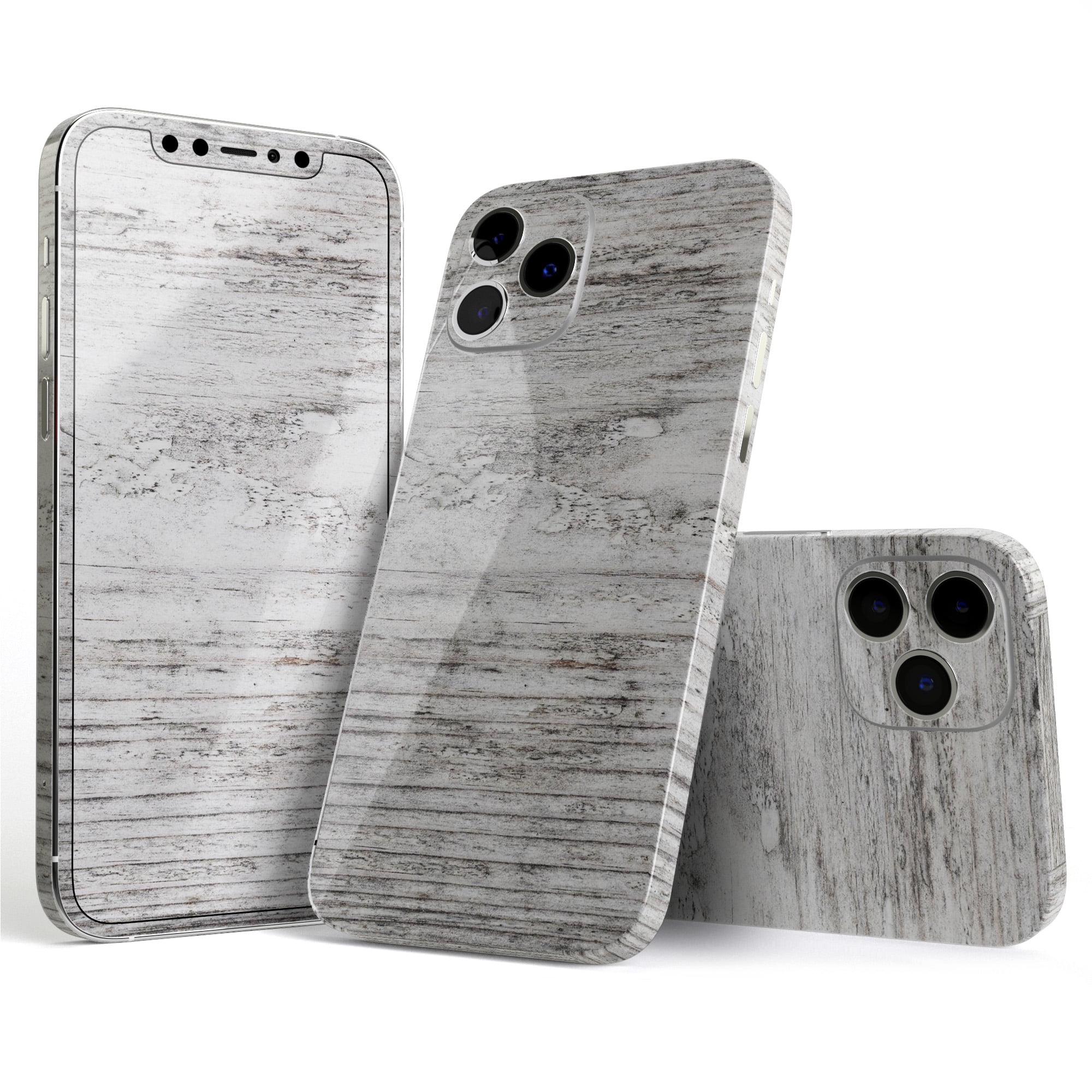 DesignSkinz Rough White Wood Full-Body Skin Decal Wrap Cover for iPhone ...