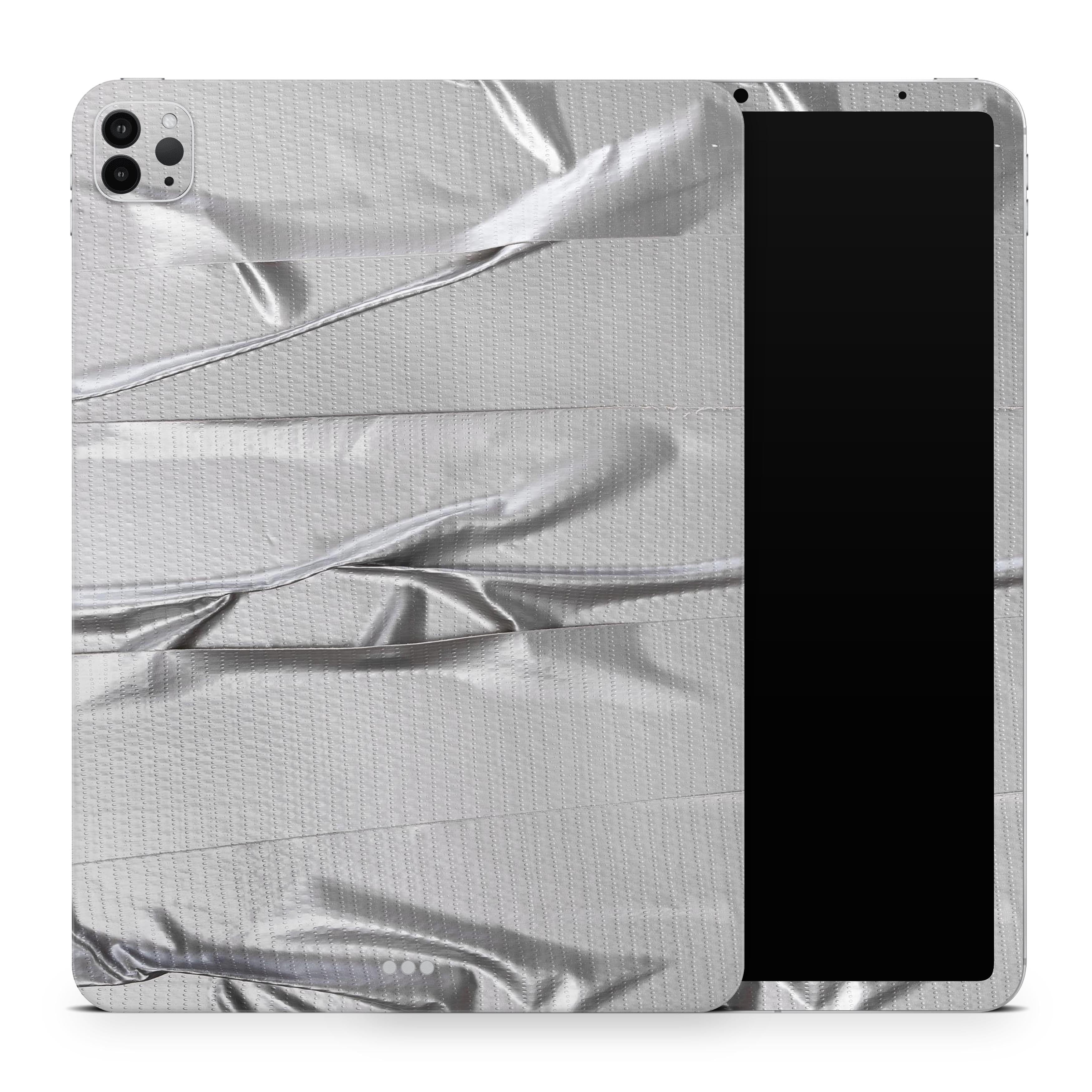 DesignSkinz Silver Duct Tape Full-Body Skin Decal Wrap Cover for iPad Pro 12.9” 4th Gen (A2229 ...