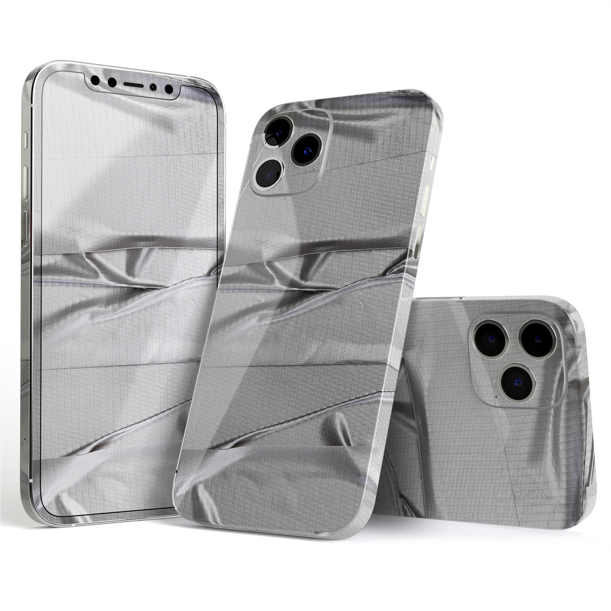 DesignSkinz Silver Duct Tape Full-Body Skin Decal Wrap Cover for iPhone ...