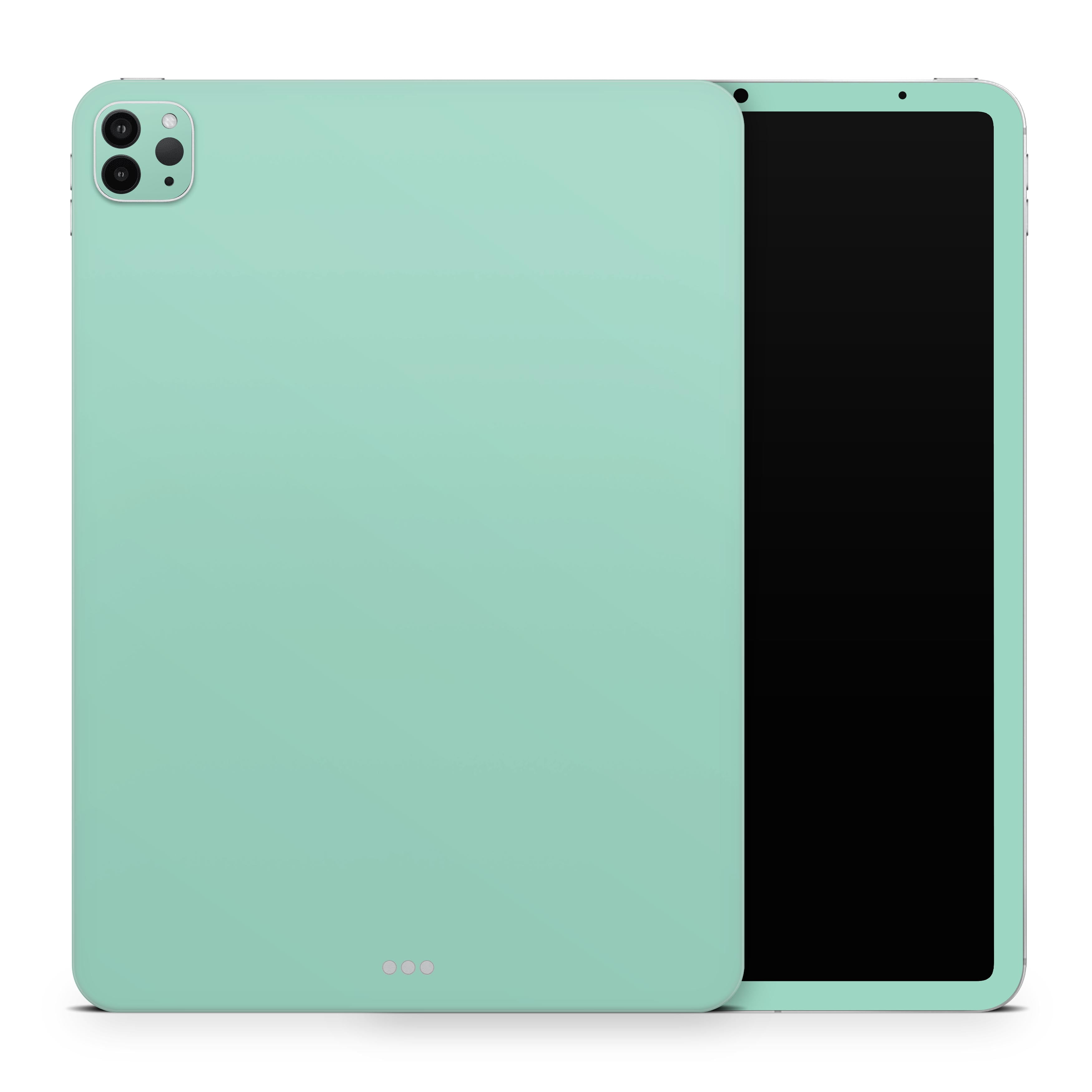 DesignSkinz Simple Mint Pastel Color Full-Body Skin Decal Wrap Cover for iPad Air 3 (A2152/A2123 ...