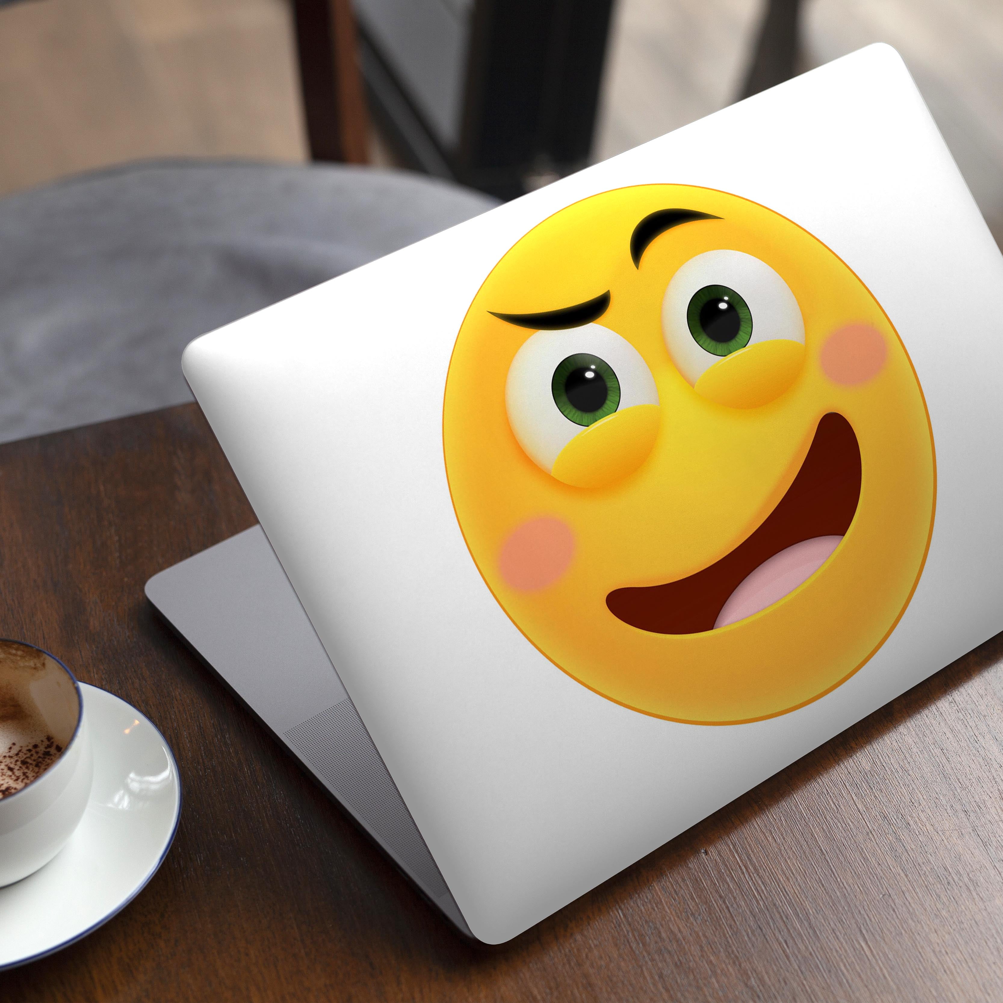 DesignSkinz Smiley Weird Friendly Emoticons Full-Body Skin Decal Wrap Cover for MacBook Pro 14 ...