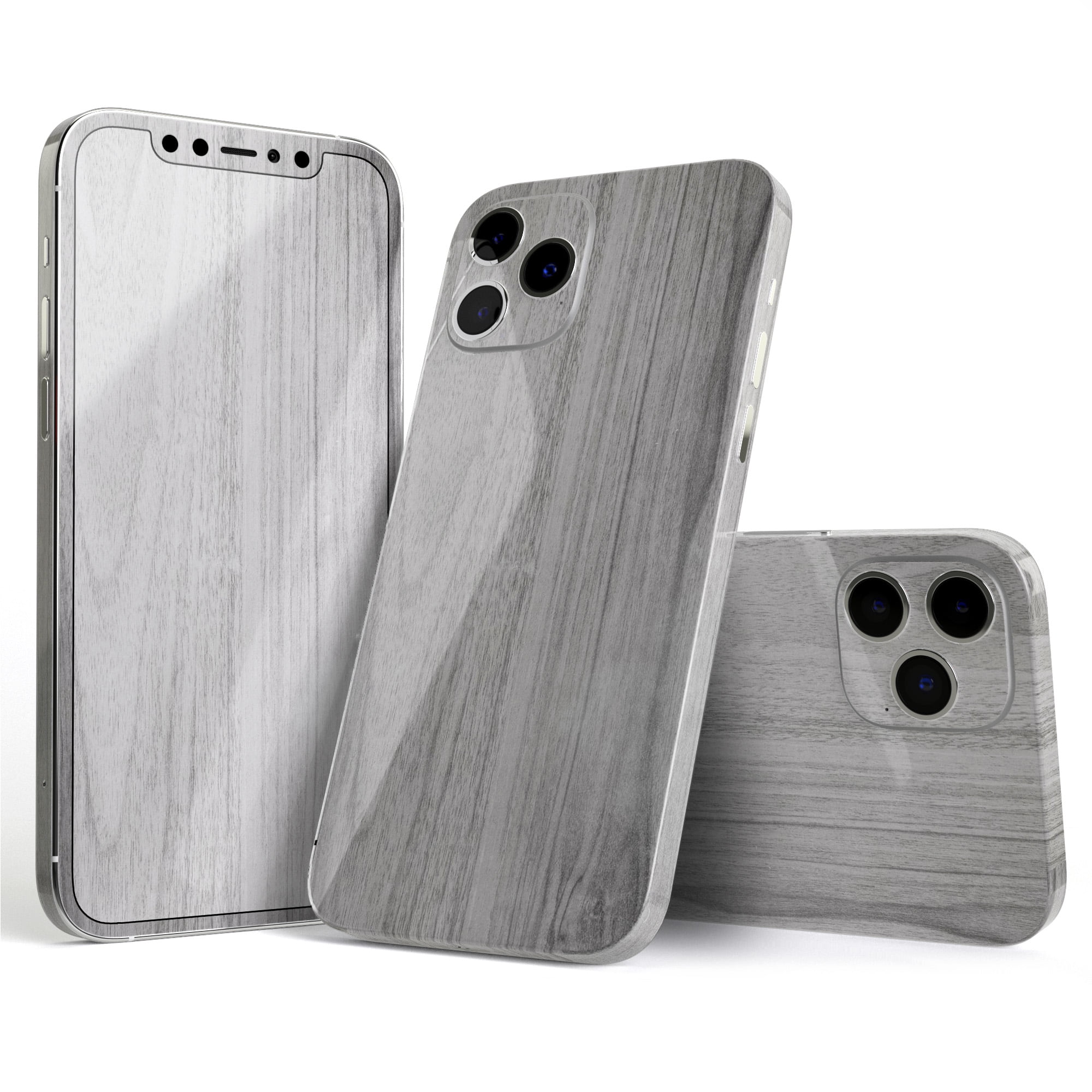 DesignSkinz Smooth Gray Wood Full-Body Skin Decal Wrap Cover for iPhone ...
