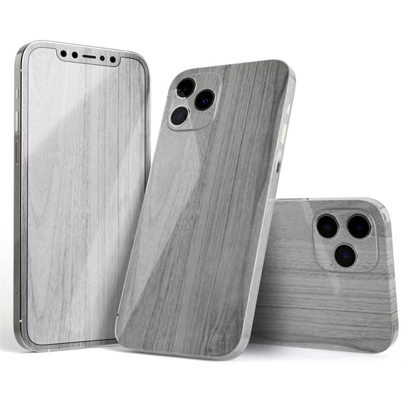 DesignSkinz Smooth Gray Wood Full-Body Skin Decal Wrap Cover for iPhone ...