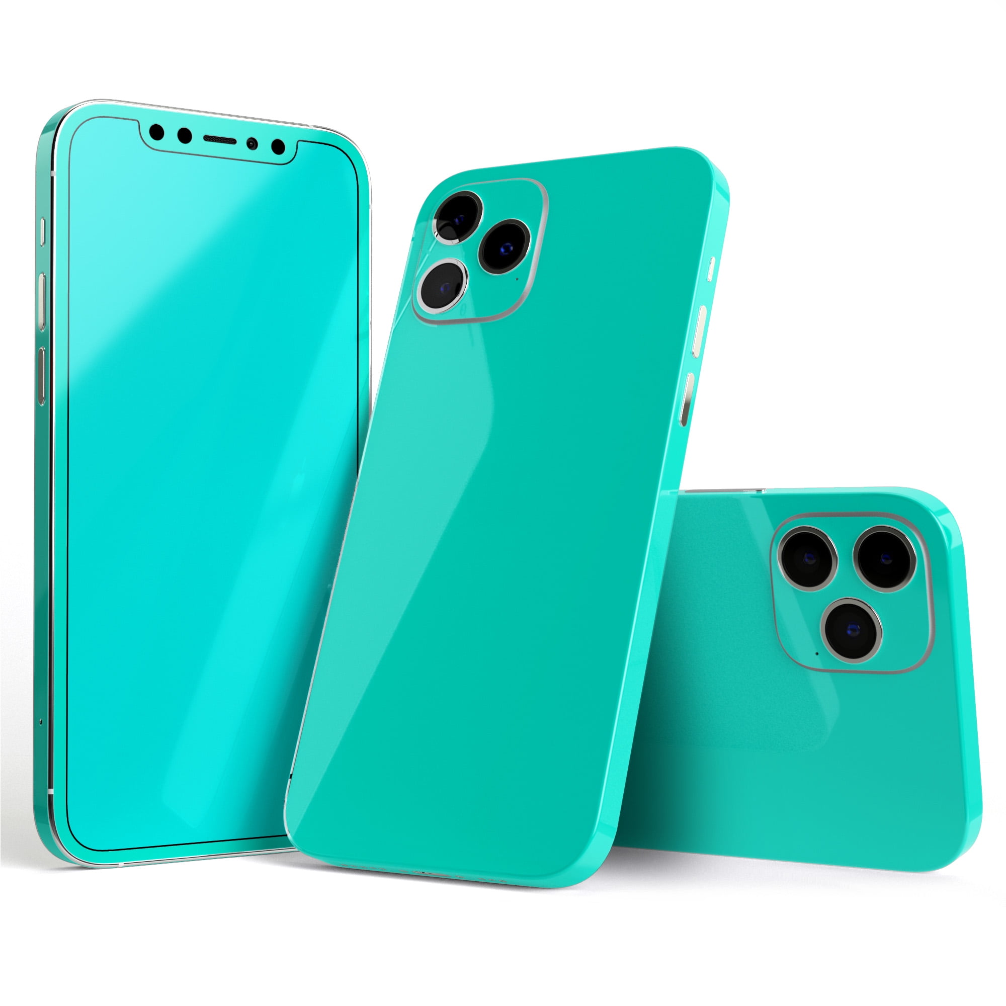 DesignSkinz Solid Mint V2 Full-Body Skin Decal Wrap Cover for iPhone 15 ...