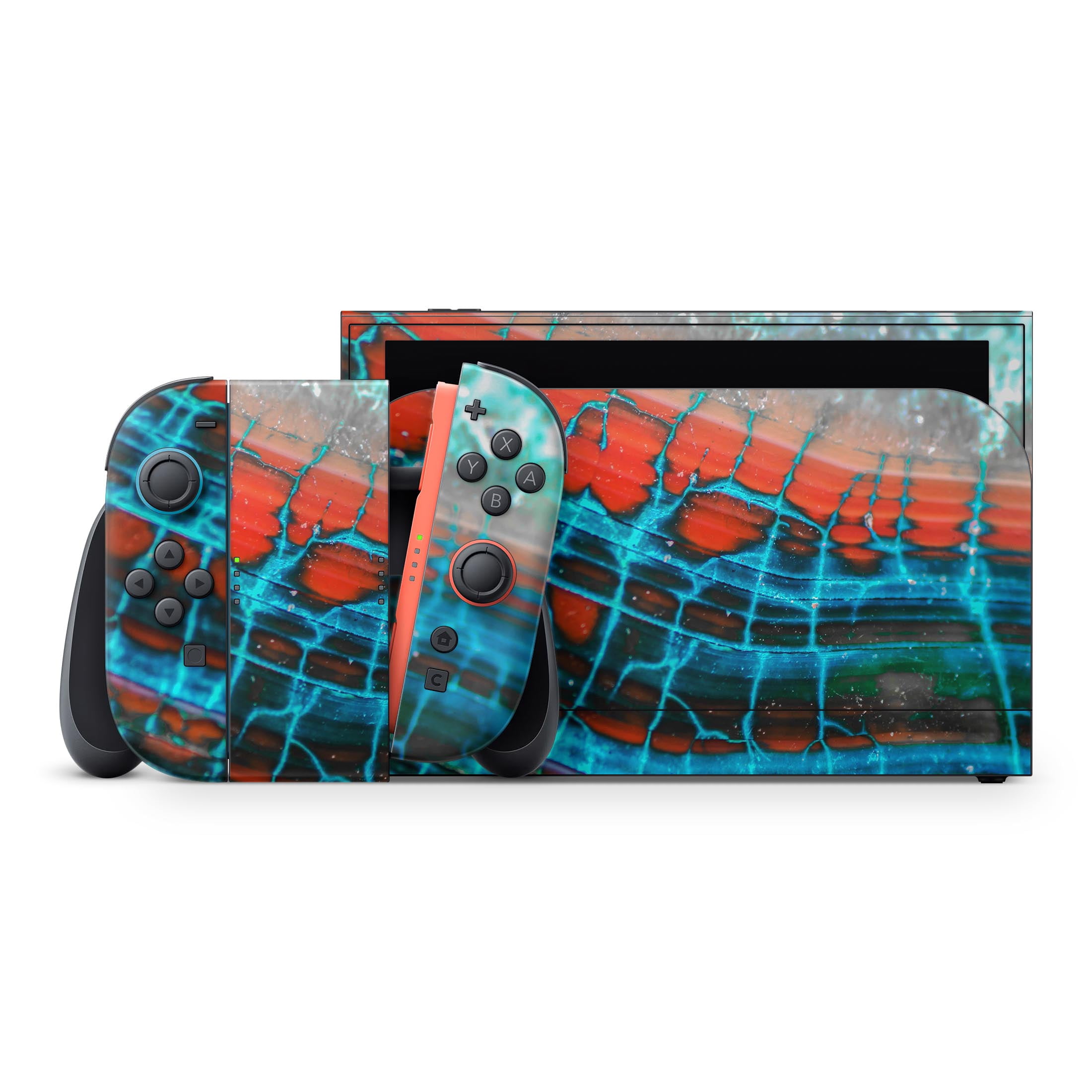 DesignSkinz Teal Blue Red Dragon Vein Agate V2 Full-Body Skin Decal ...