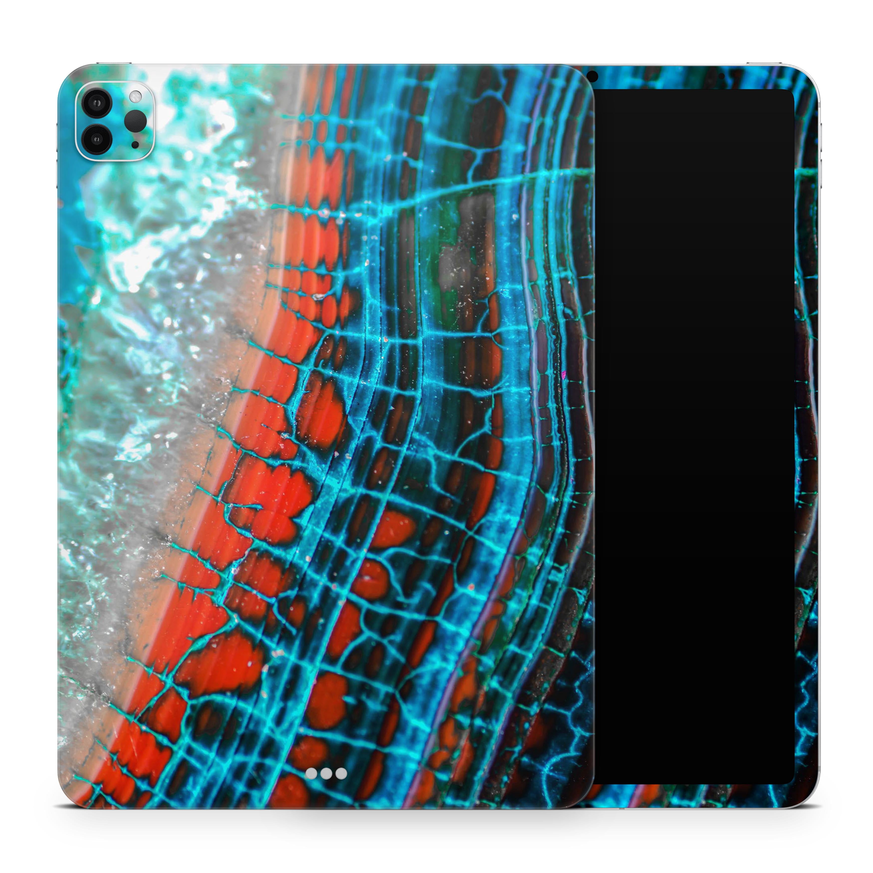 DesignSkinz Teal Blue Red Dragon Vein Agate V2 Full-Body Skin Decal ...