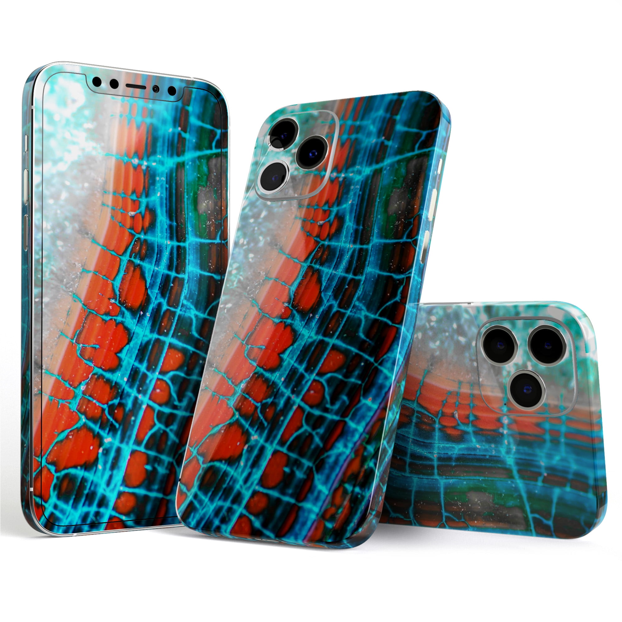 DesignSkinz Teal Blue Red Dragon Vein Agate V2 Full-Body Skin Decal ...