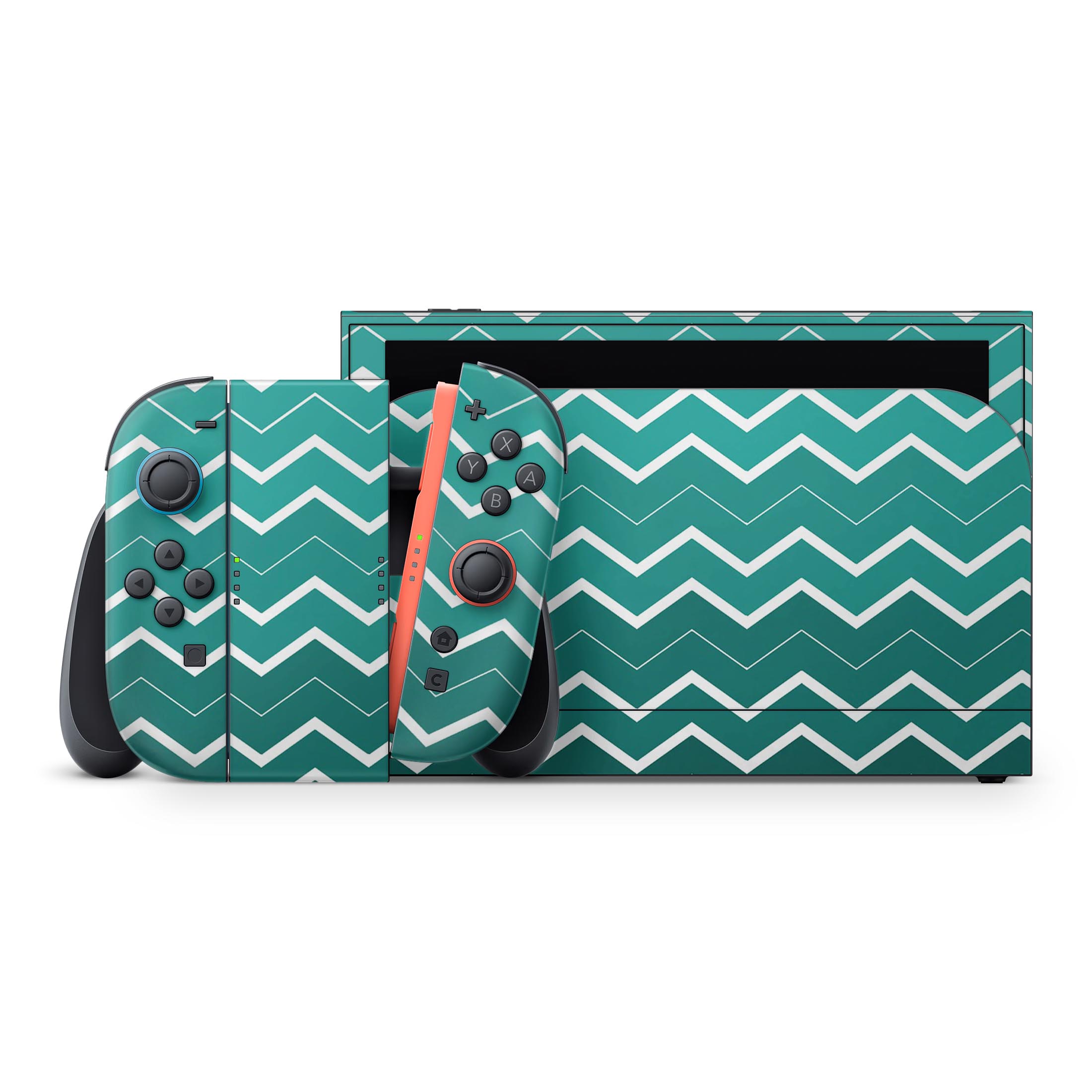 DesignSkinz Teal Gradient Layered Chevron Full-Body Skin Decal Wrap ...