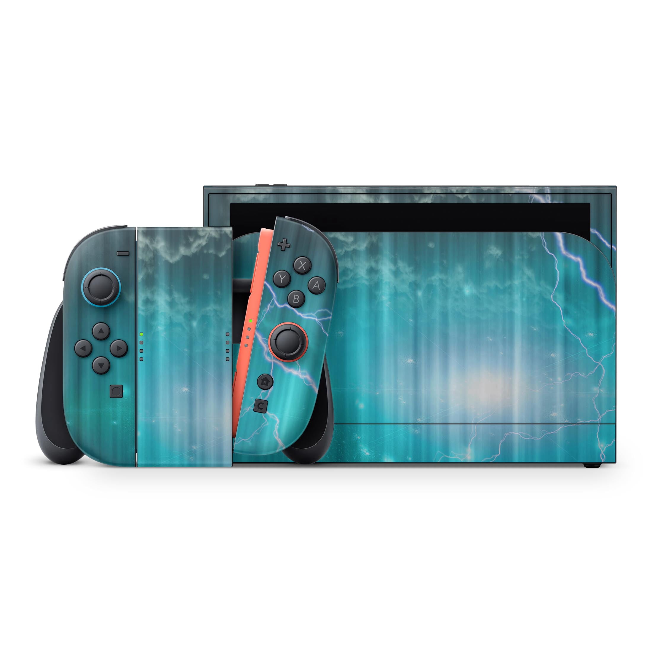DesignSkinz Teal Twilight Zone with Strikes of Lightening Full-Body ...