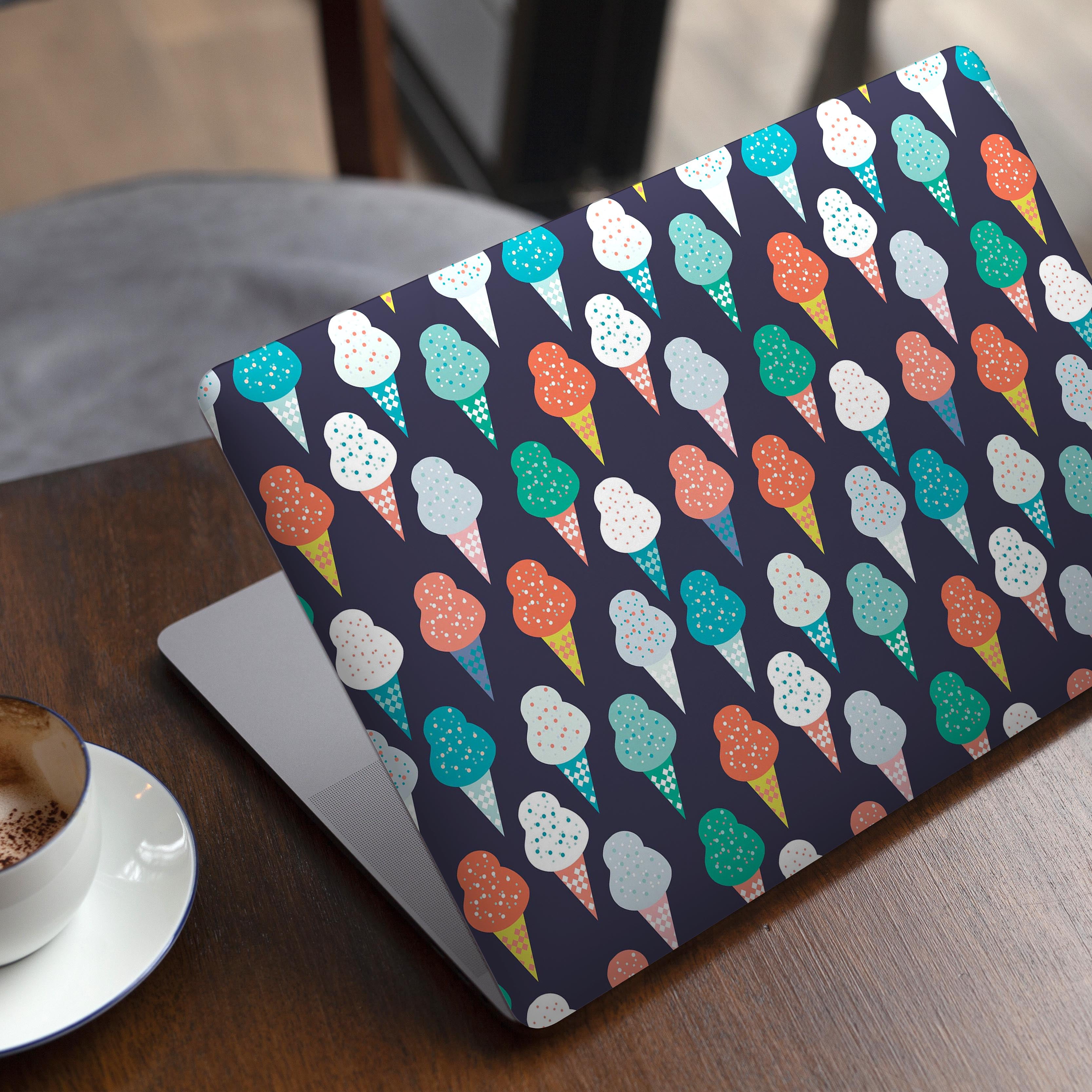 DesignSkinz The All Over Teal and Green Ice Cream Cones Full-Body Skin ...