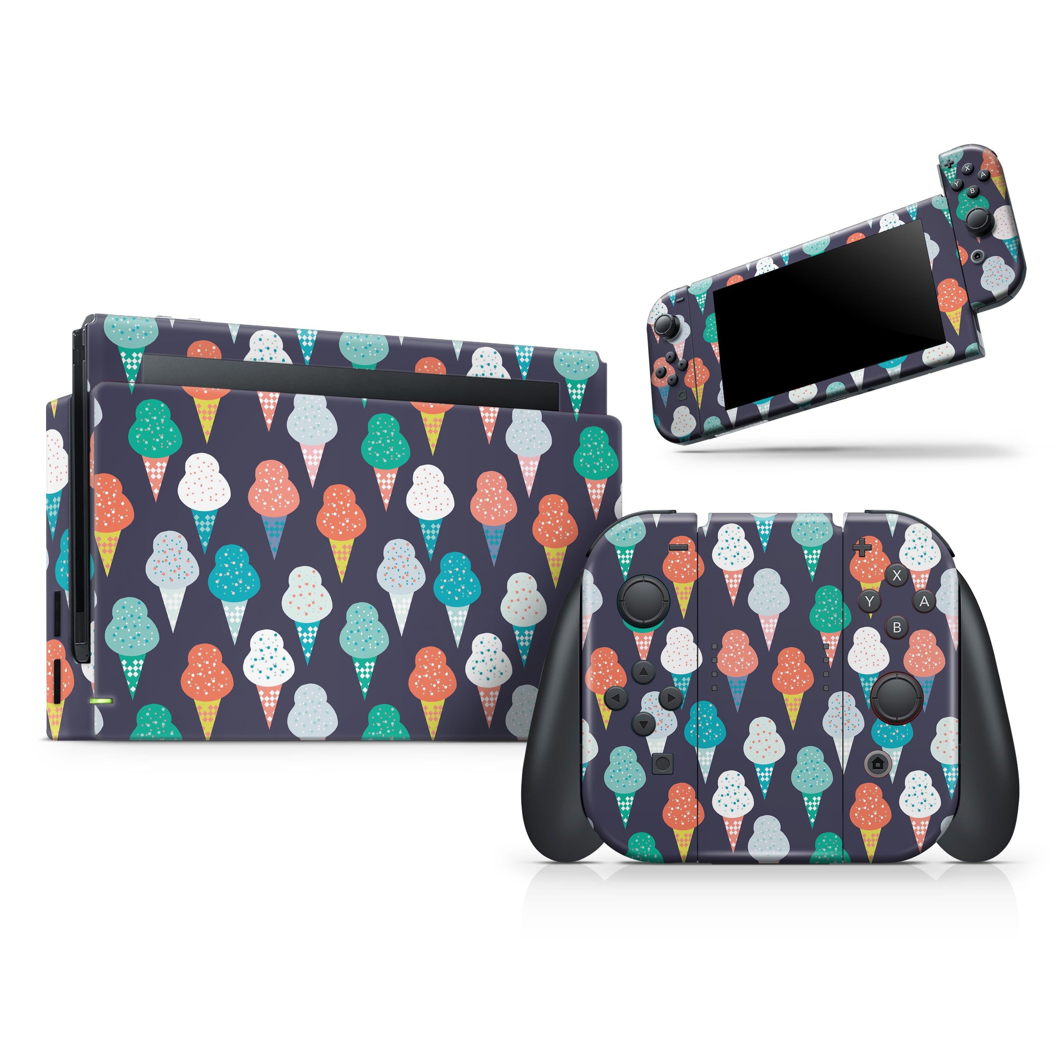 DesignSkinz The All Over Teal and Green Ice Cream Cones Full-Body Skin ...