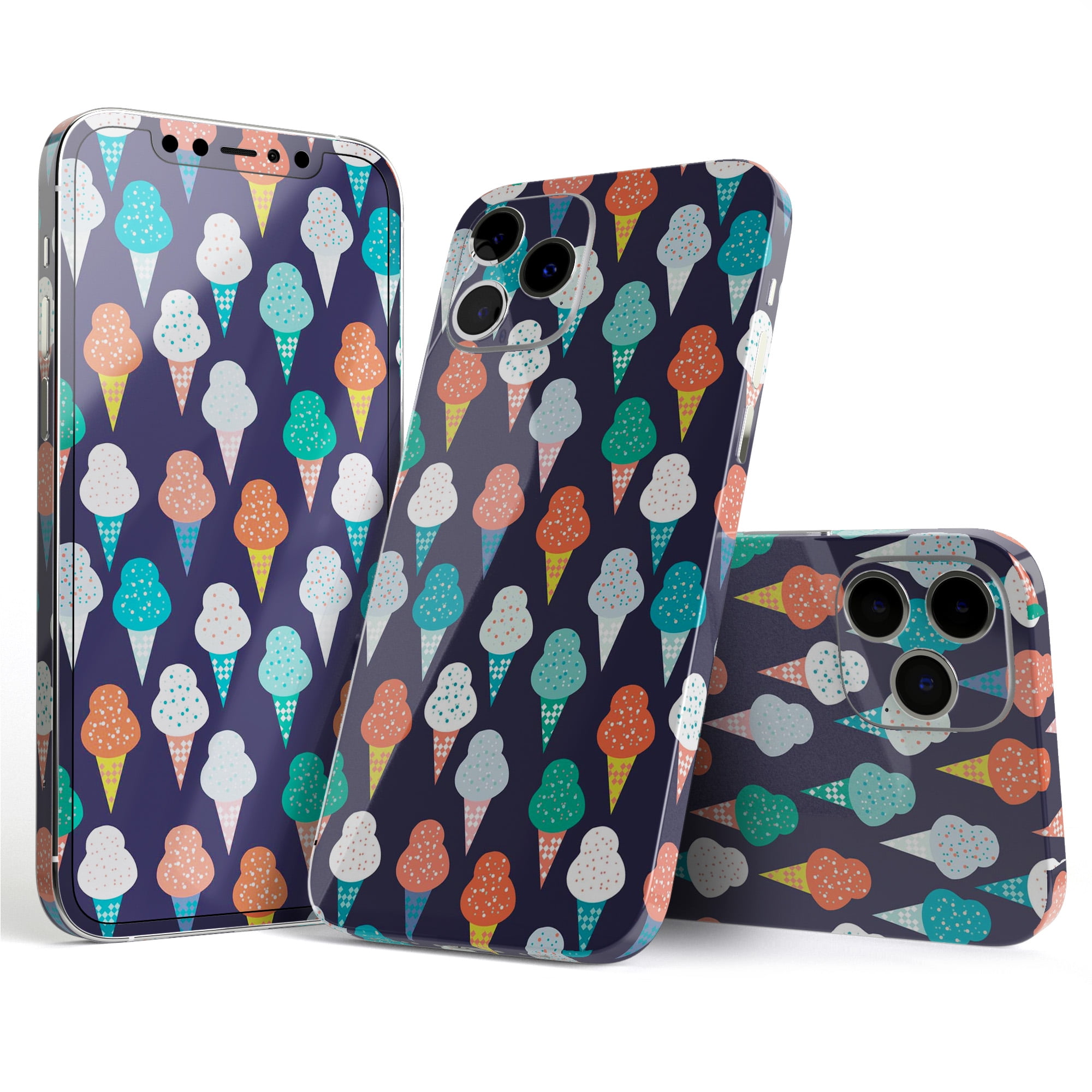 DesignSkinz The All Over Teal and Green Ice Cream Cones Full-Body Skin ...