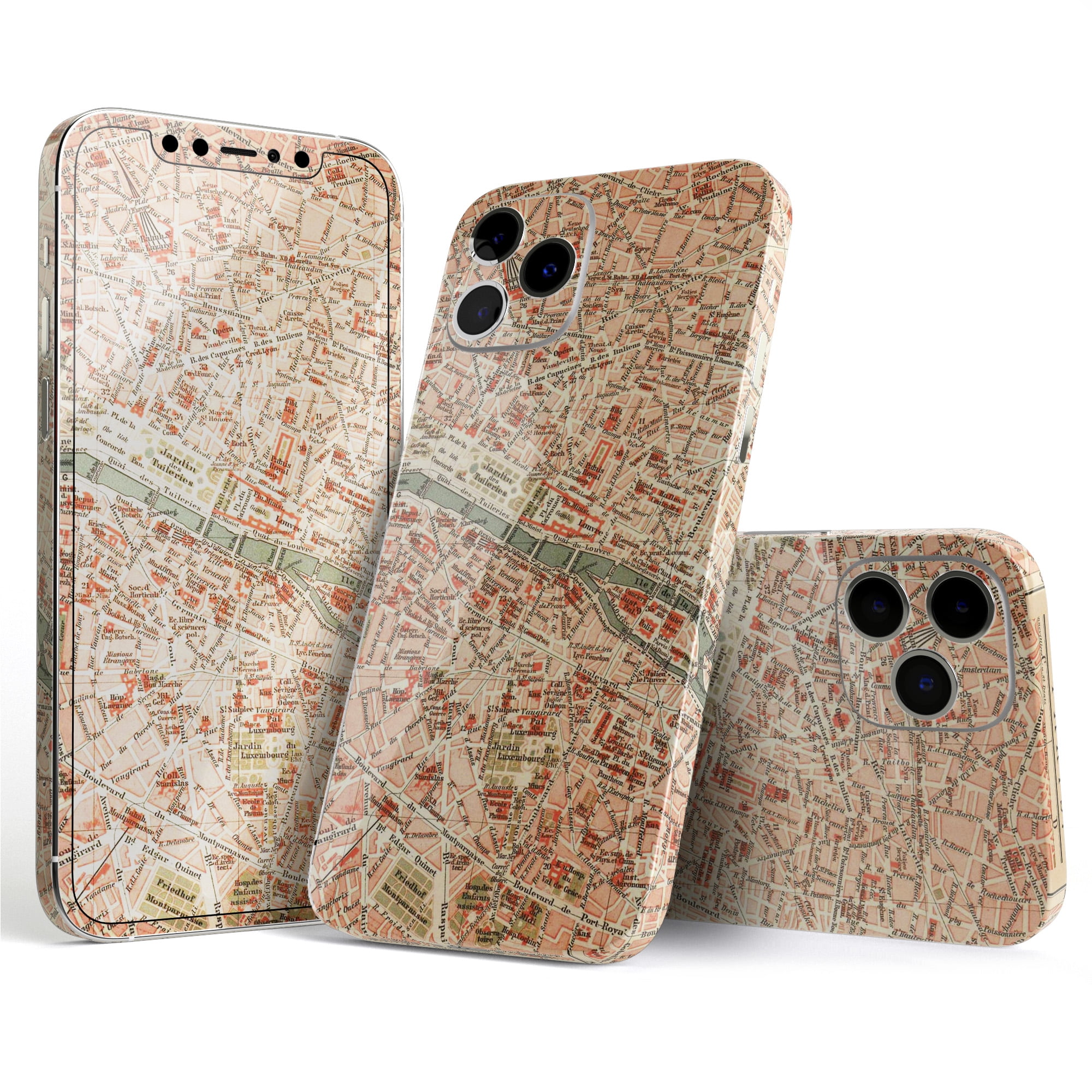 DesignSkinz The Vintage Paris Overview Map Full-Body Skin Decal Wrap ...