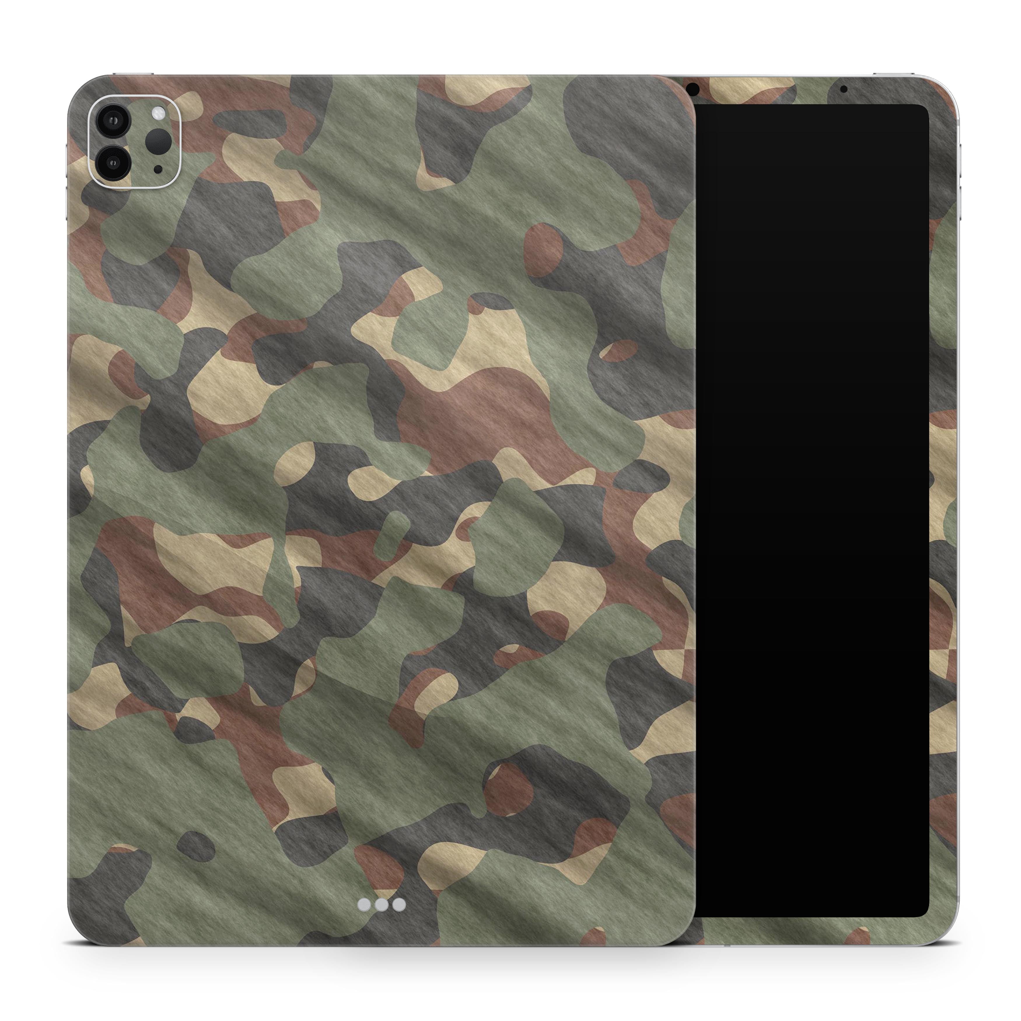 DesignSkinz Traditional Camouflage Fabric Pattern Full-Body Skin Decal Wrap Cover for iPad Pro ...