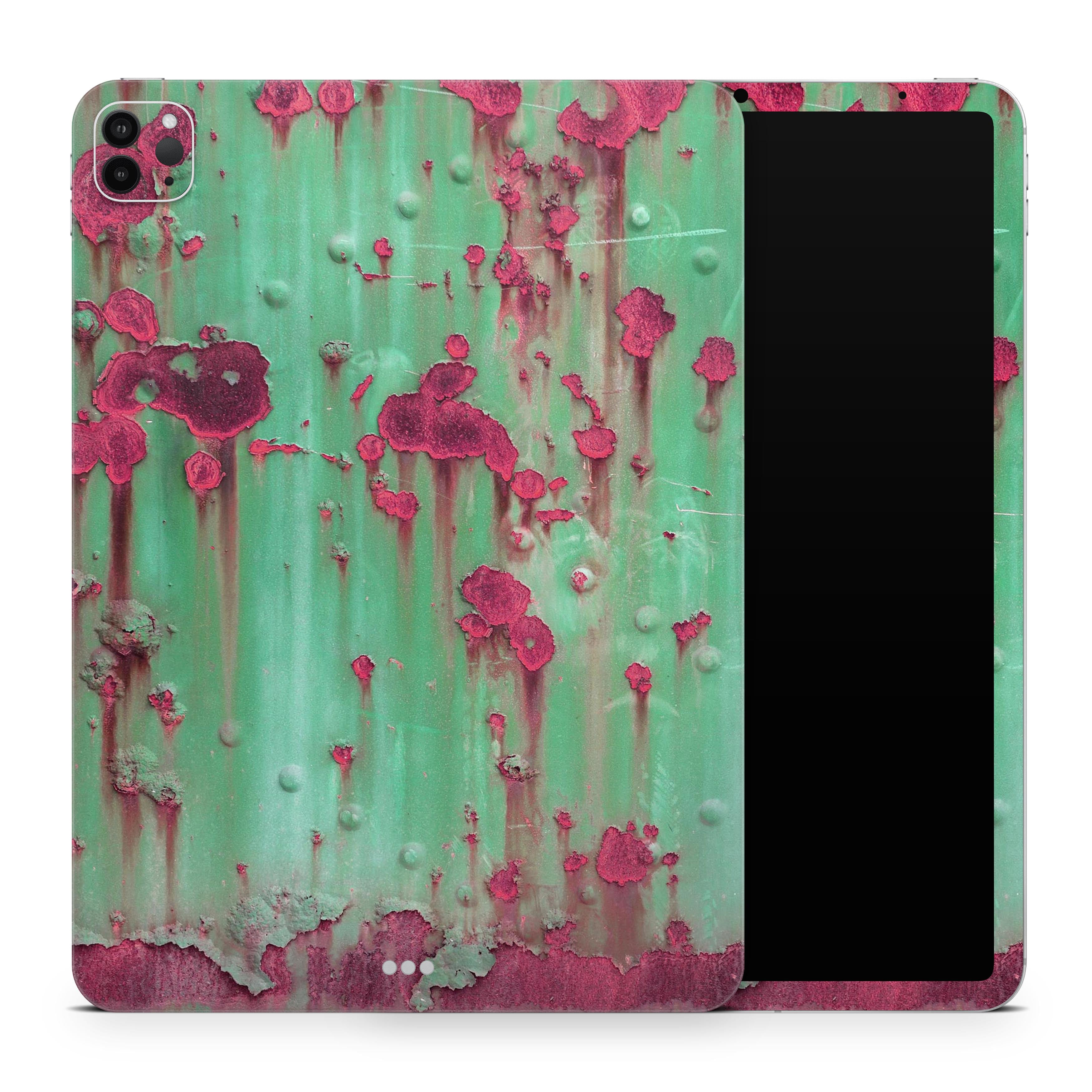 DesignSkinz Trendy Green with Pink Rust Full-Body Skin Decal Wrap Cover ...