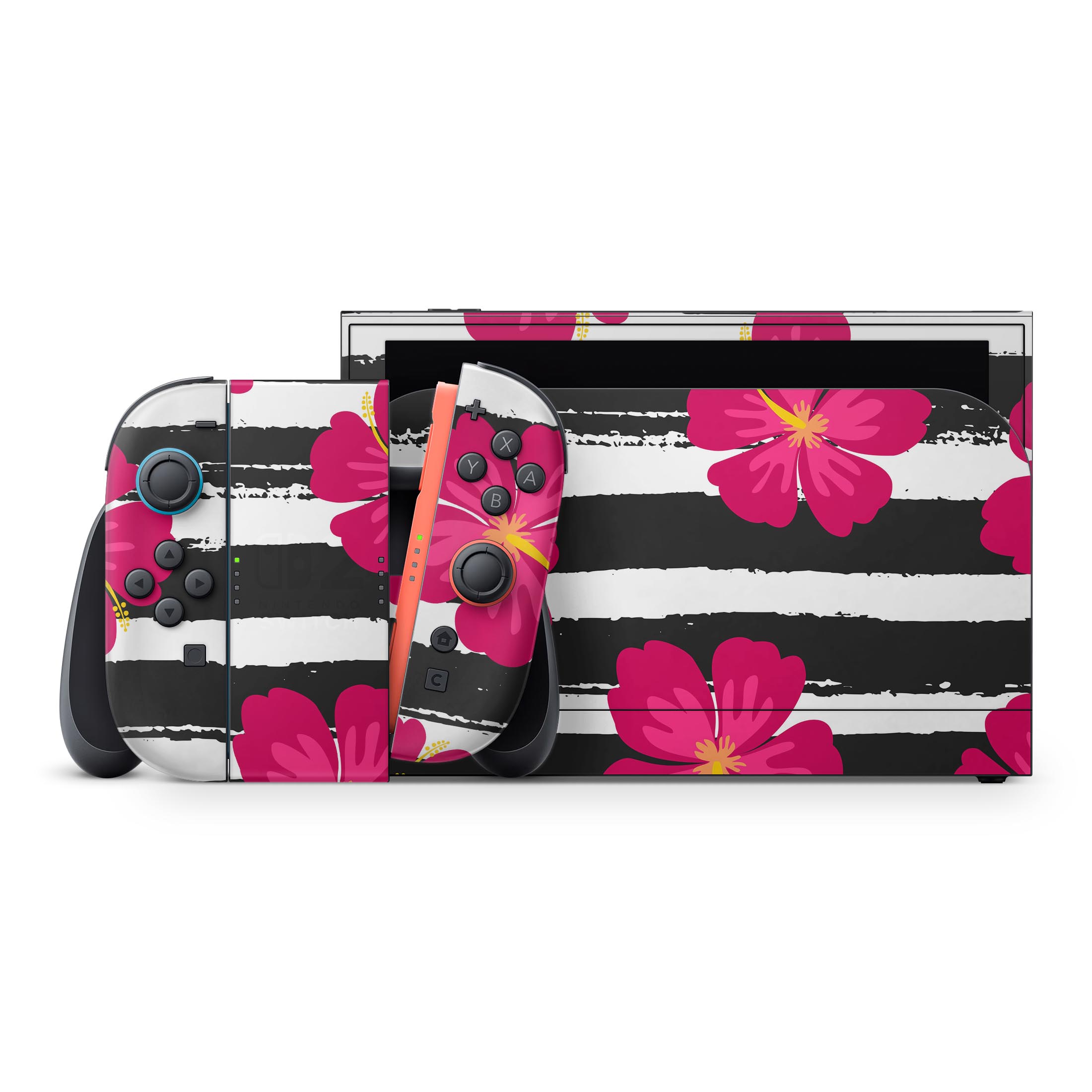 DesignSkinz Tropical Summer Hot Pink Floral v2 Full-Body Skin Decal ...