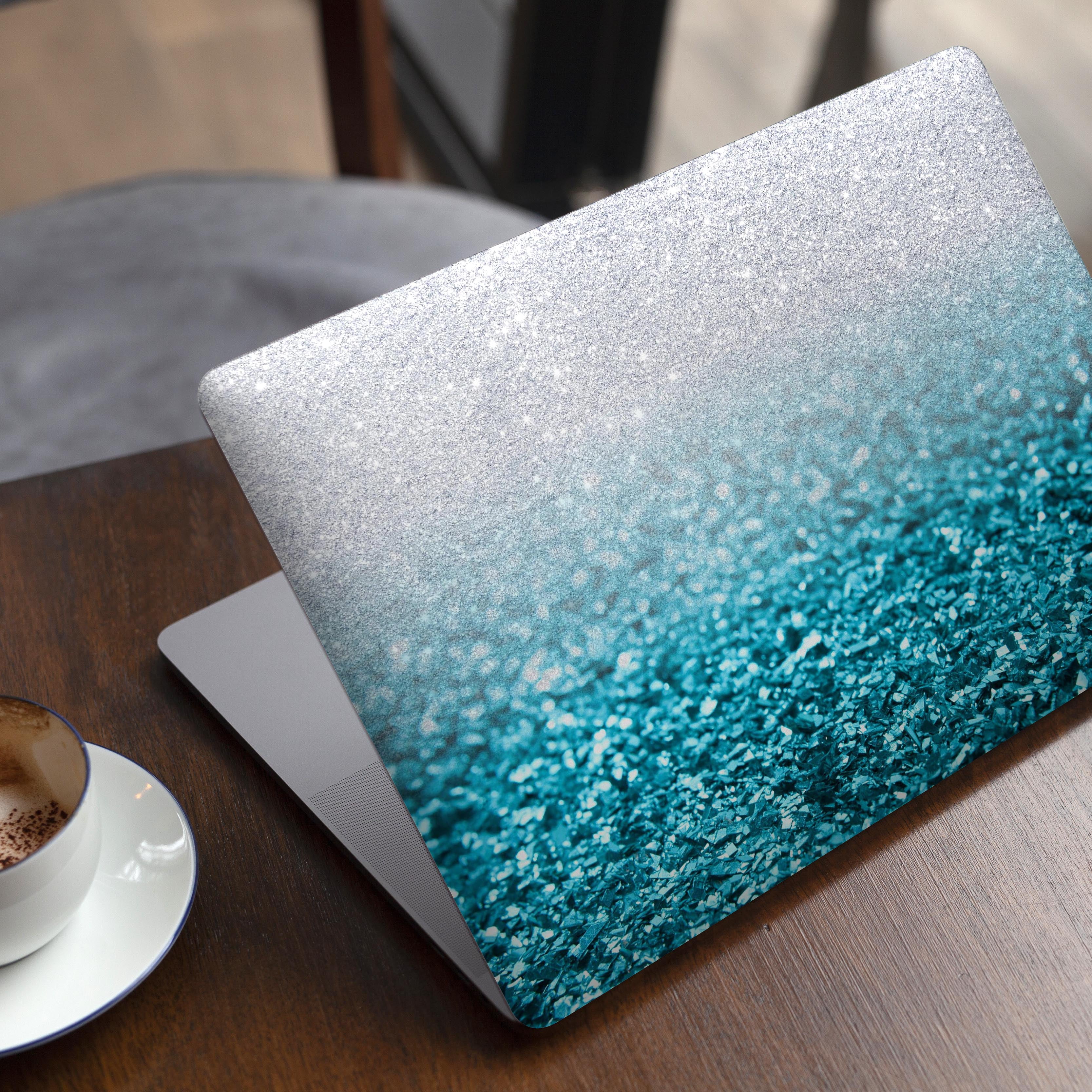 DesignSkinz Turquoise & Silver Glimmer Fade Full-Body Skin Decal Wrap ...