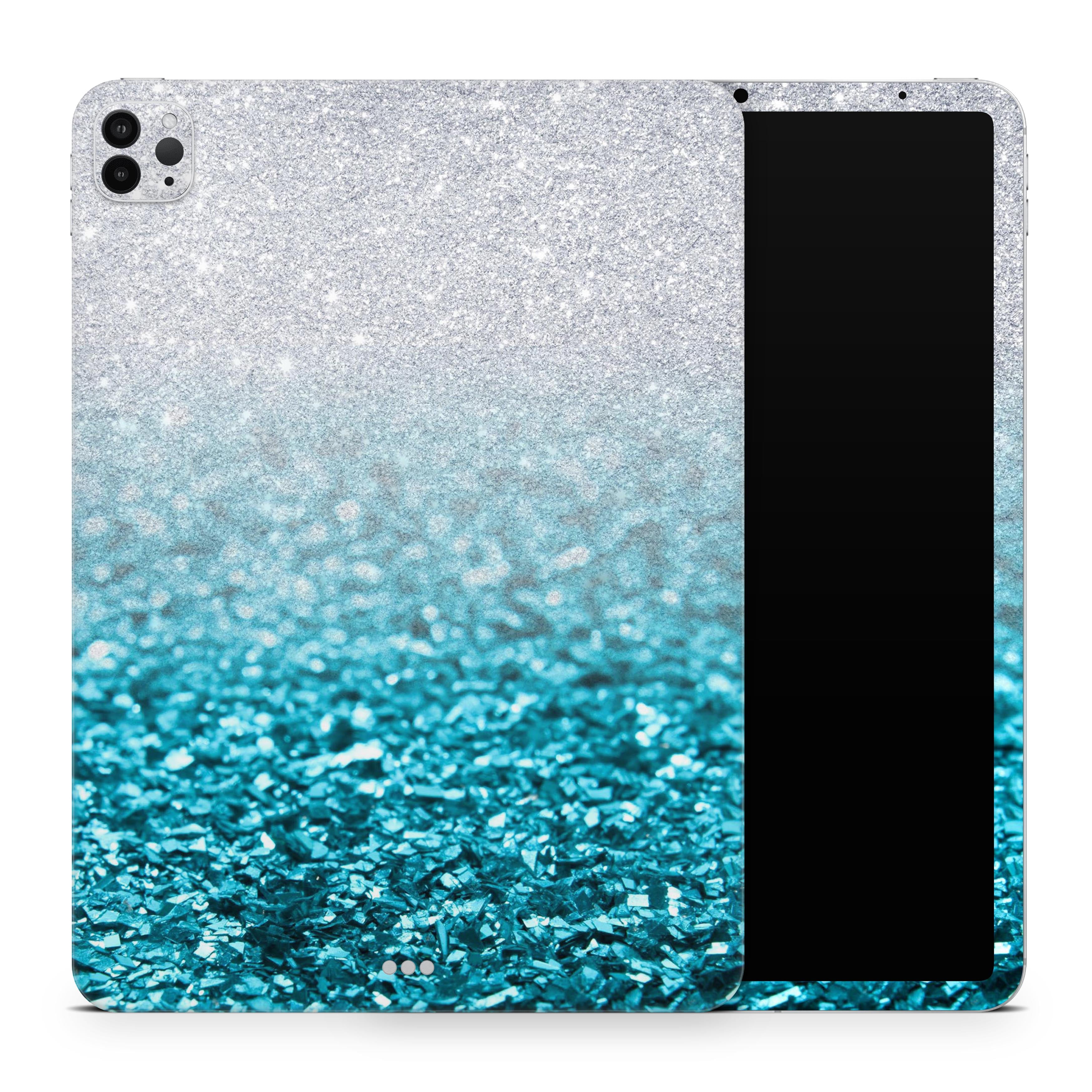 DesignSkinz Turquoise & Silver Glimmer Fade Full-Body Skin Decal Wrap ...