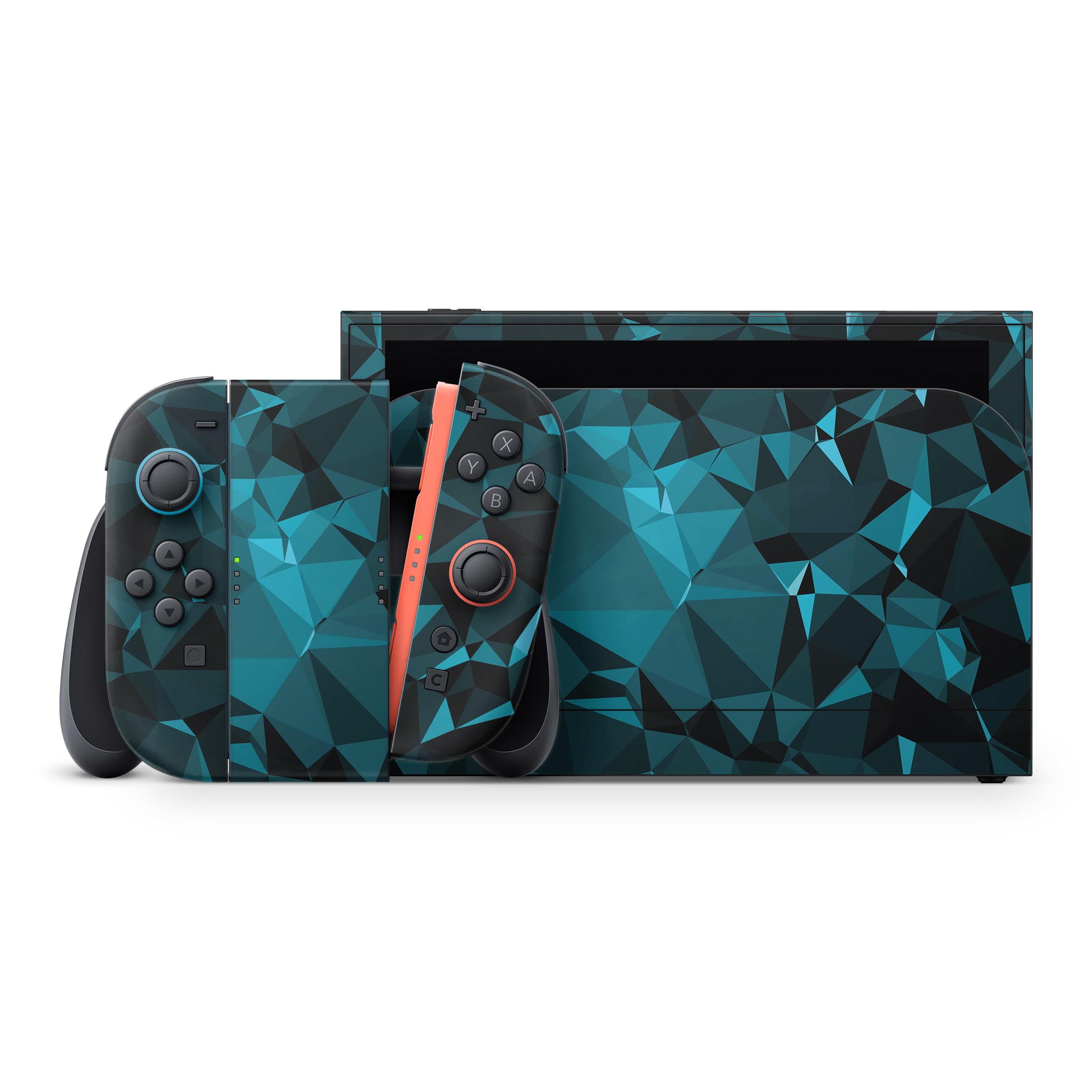 DesignSkinz Turquoise and Black Geometric Triangles Full-Body Skin ...