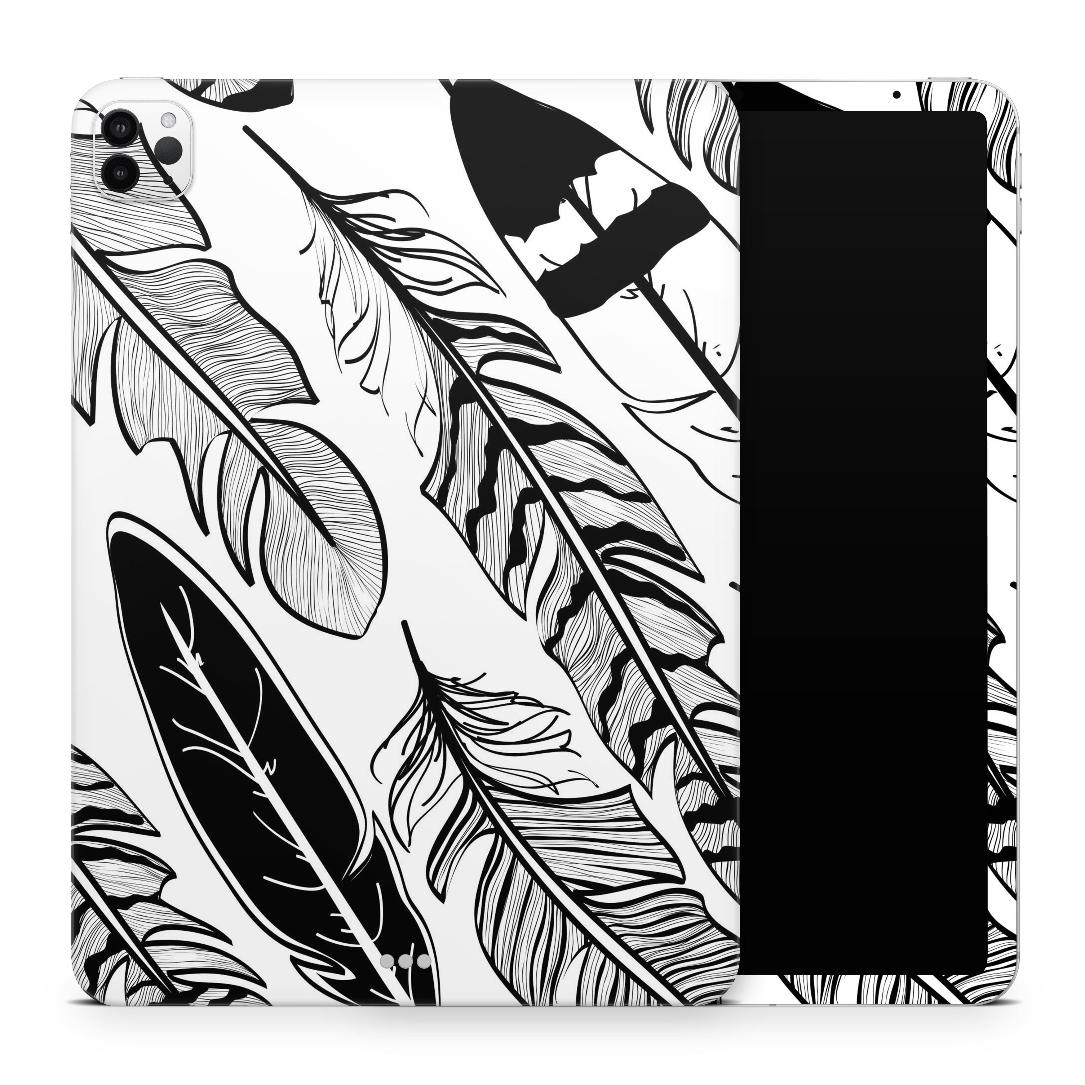 DesignSkinz Vector Black and White Feathers Full-Body Skin Decal Wrap ...