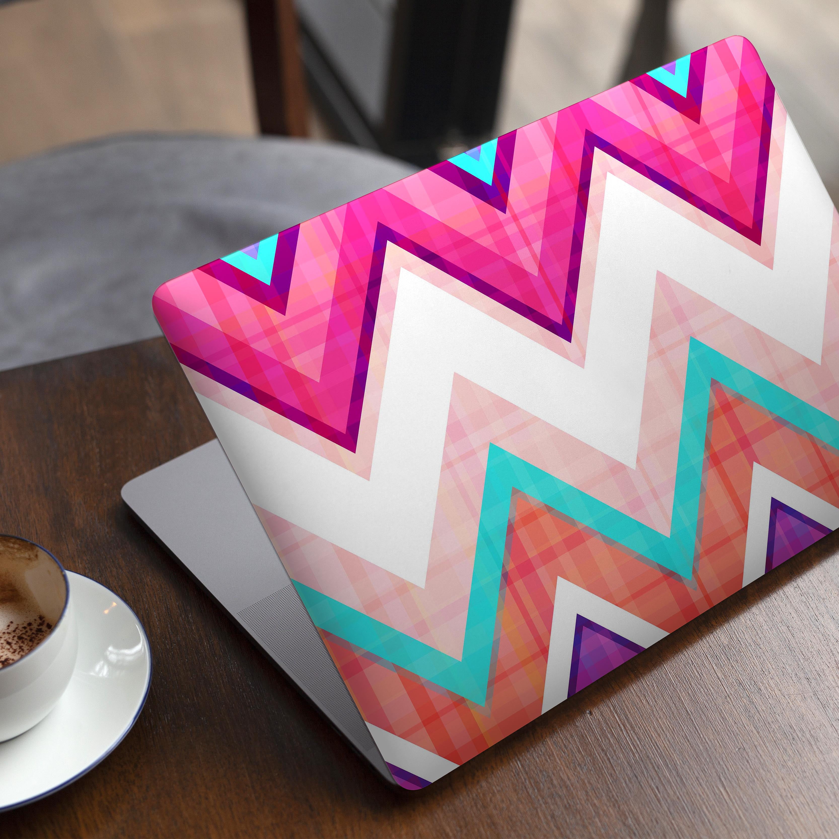 DesignSkinz Vibrant Teal & Colored Chevron Pattern V1 Full-Body Skin ...