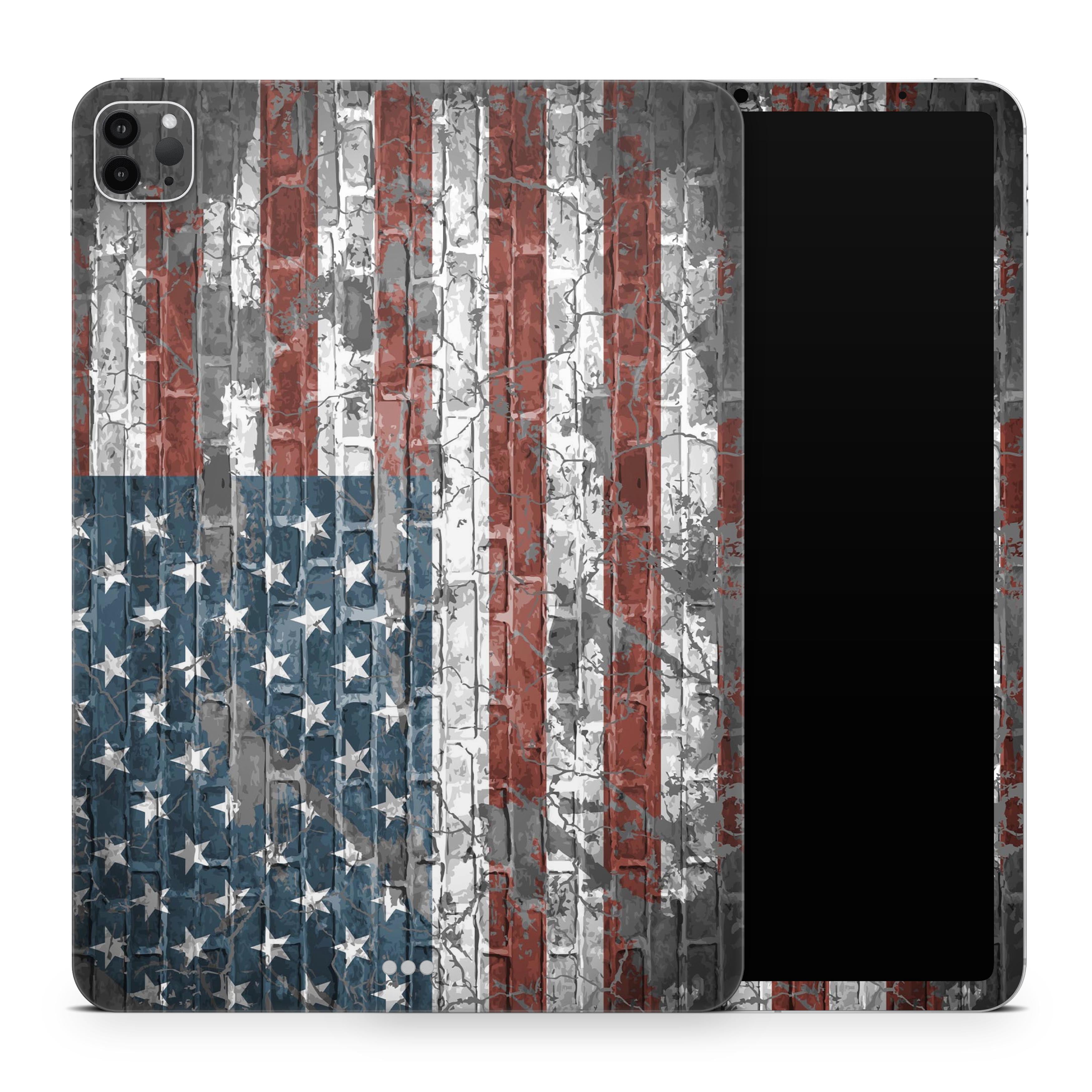 DesignSkinz Vintage USA Flag Full-Body Skin Decal Wrap Cover for iPad ...