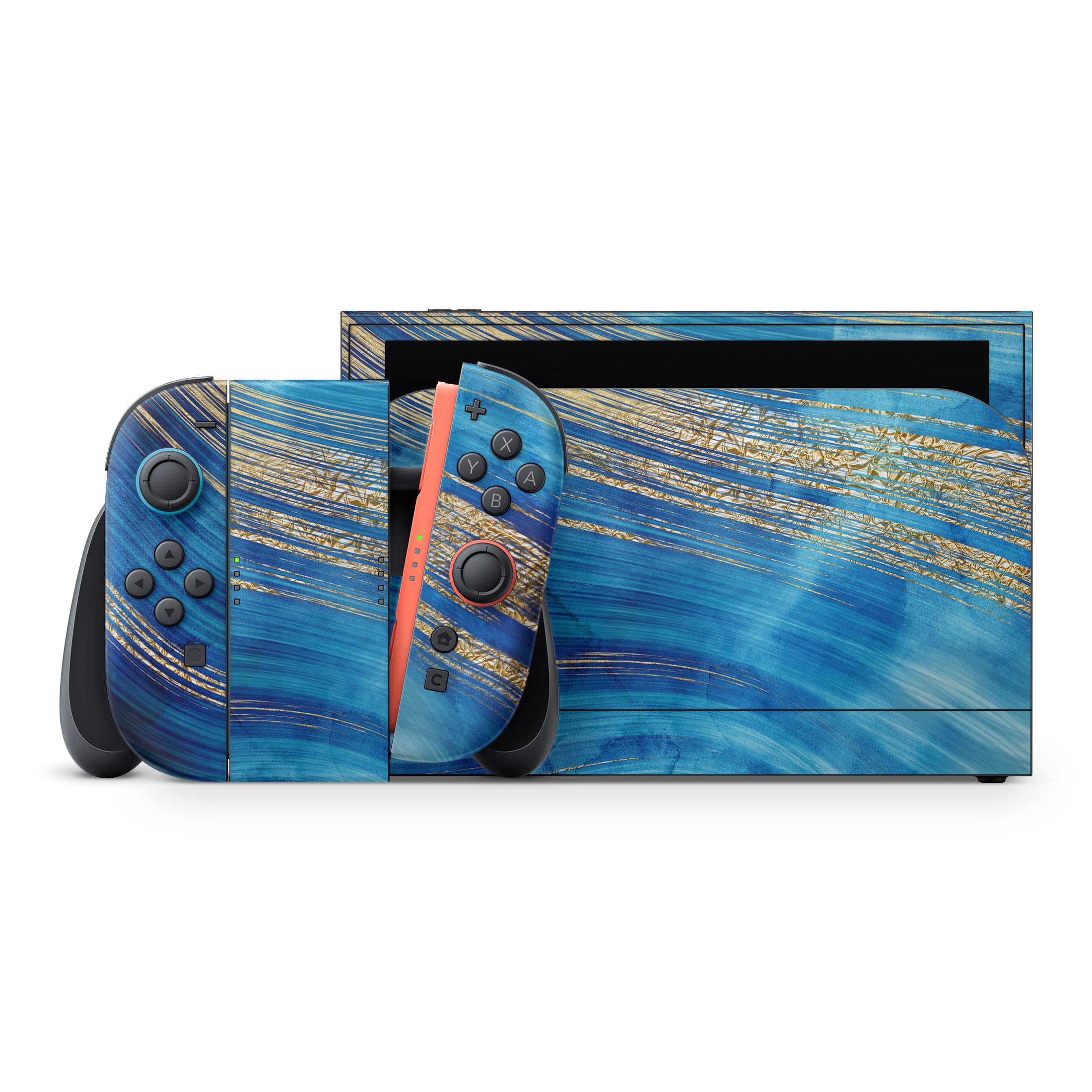 DesignSkinz Vivid Agate Vein Slice Blue V1 Full-Body Skin Decal Wrap ...