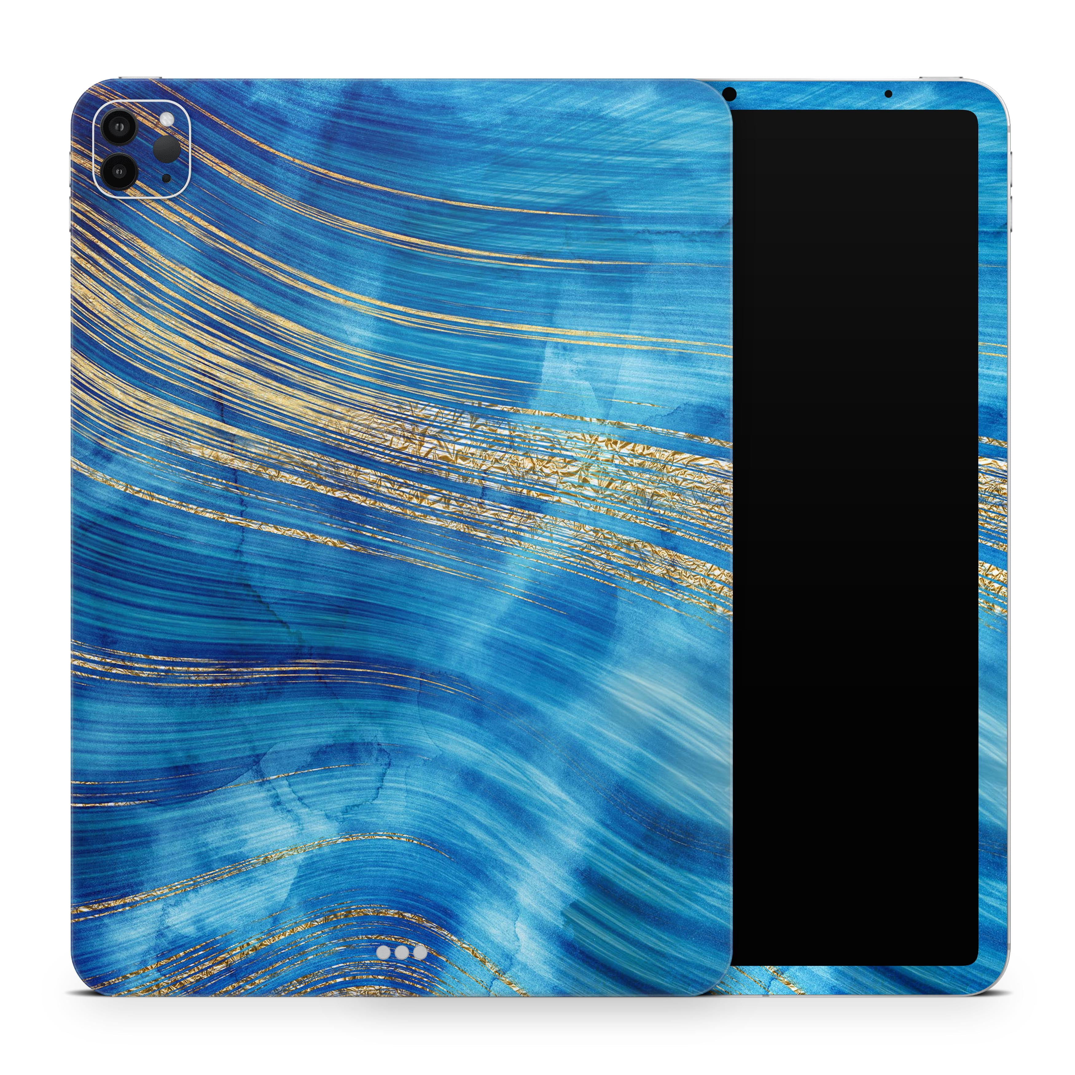 DesignSkinz Vivid Agate Vein Slice Blue V1 Full-Body Skin Decal Wrap ...