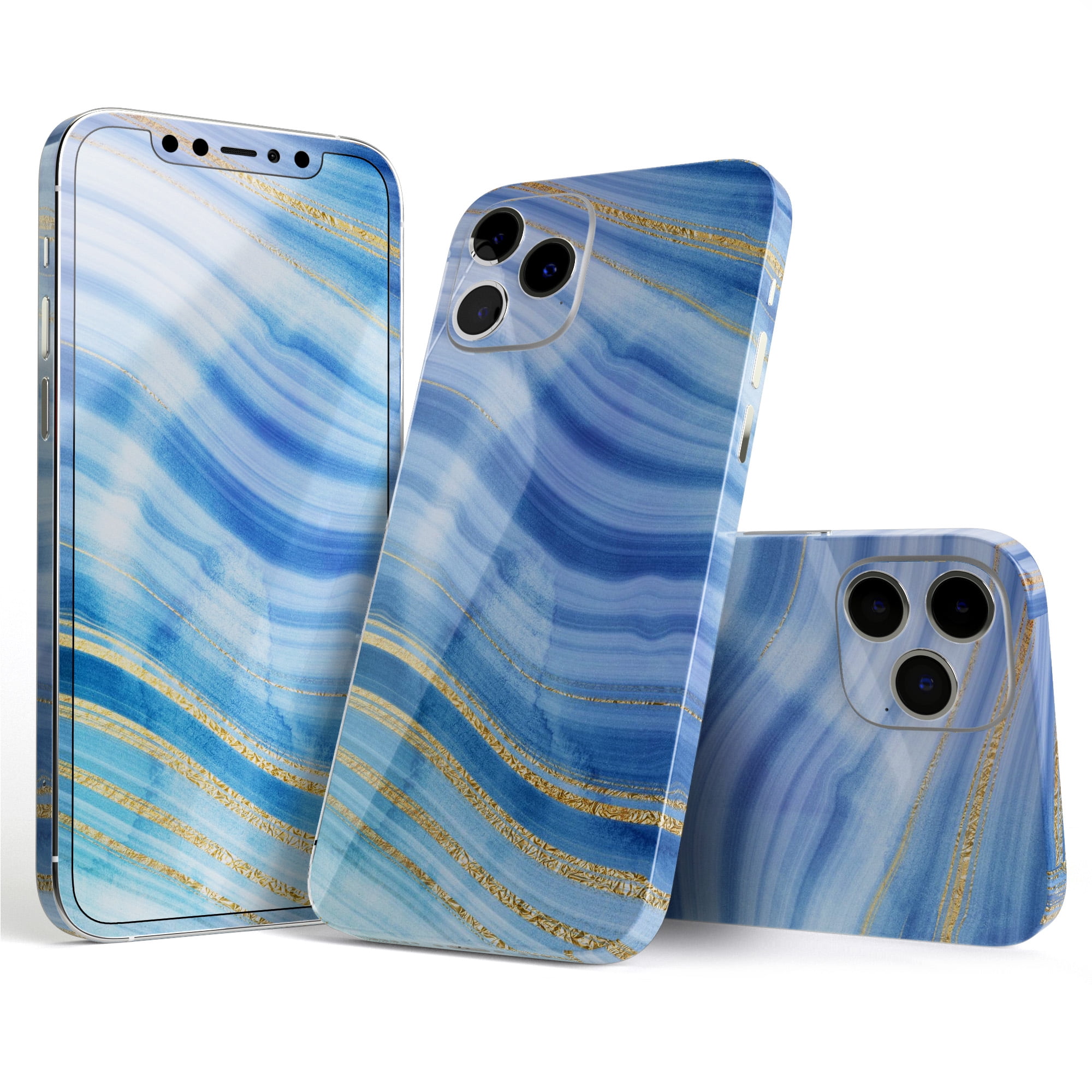 DesignSkinz Vivid Agate Vein Slice Blue V4 Full-Body Skin Decal Wrap ...