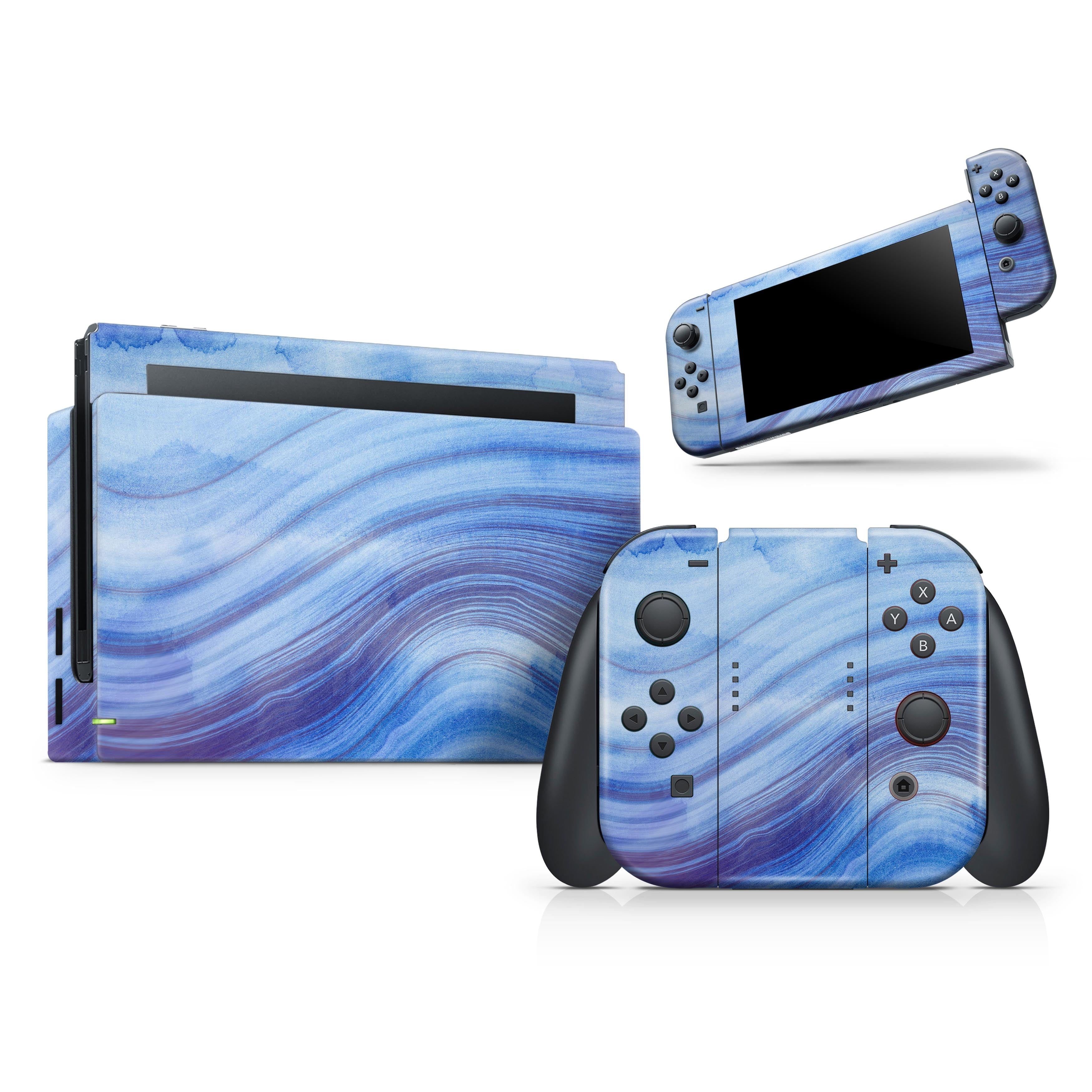 DesignSkinz Vivid Agate Vein Slice Blue V5 Full-Body Skin Decal Wrap ...