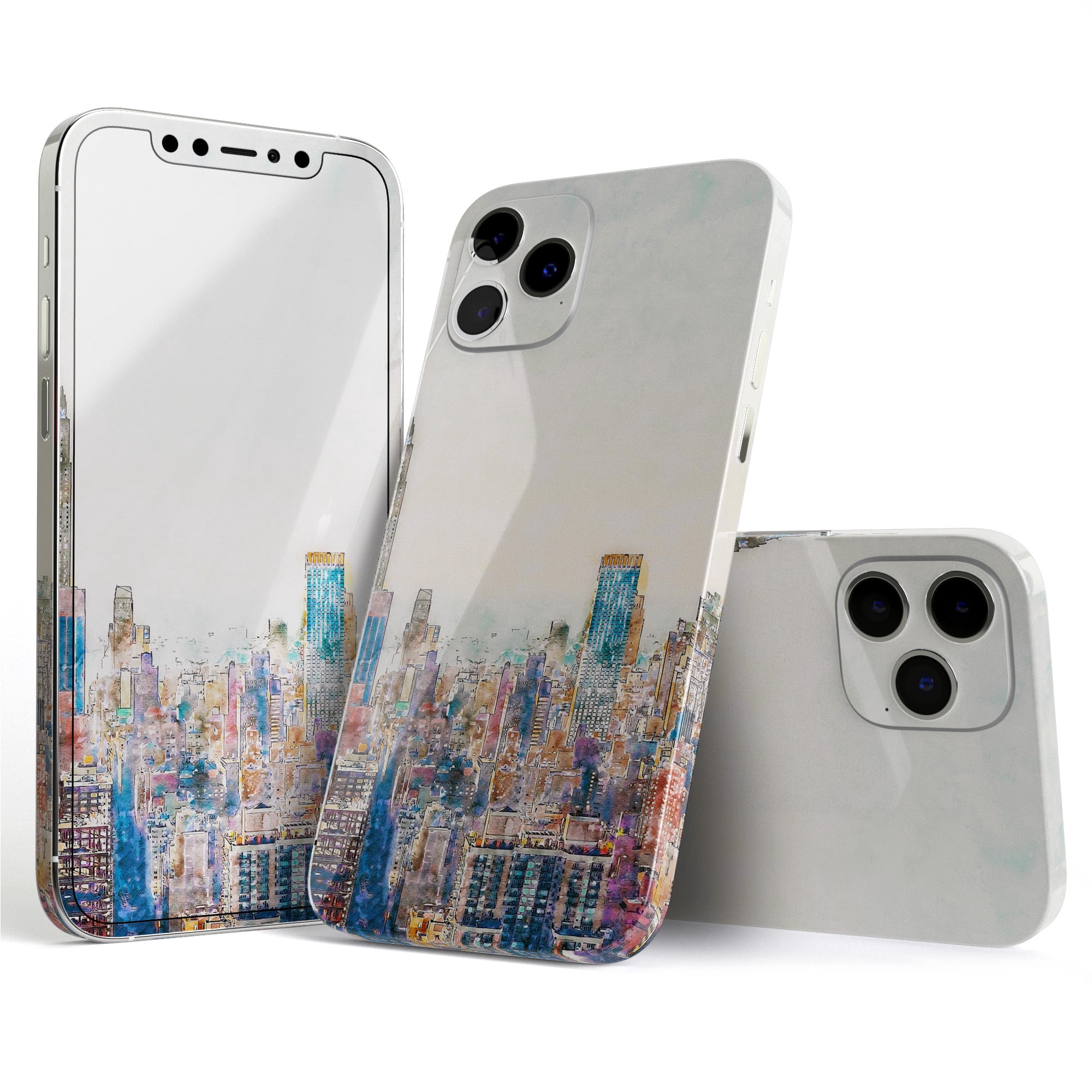 DesignSkinz Watercolor New York City Skyline Full-Body Skin Decal Wrap ...